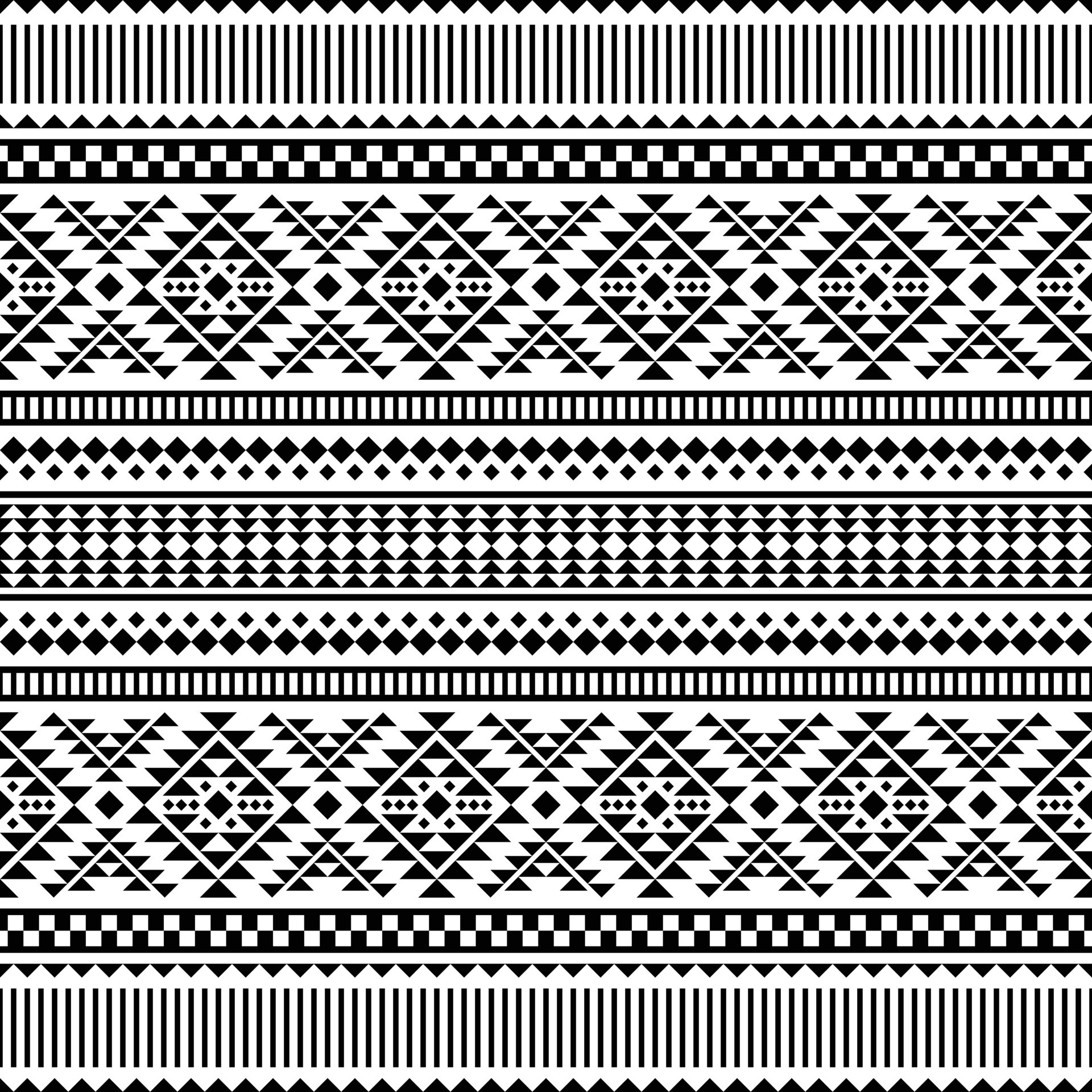 Abstract Ethnic Geometric Background Design For Textile Seamless