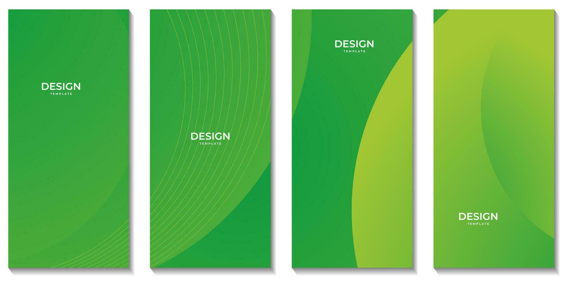 set of green brochures. abstract green gradient organic background 26231221 Vector Art at Vecteezy