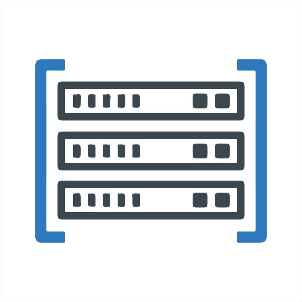 Database Server Icon Vector And Glyph 26231990 Vector Art At Vecteezy