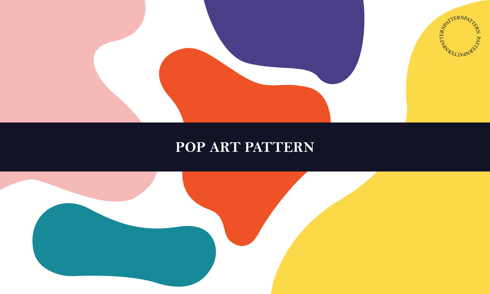 Pop art pattern background template, modern shape pattern design ...