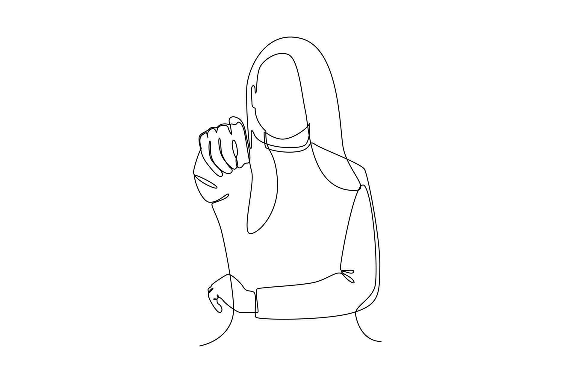 Continuous one line drawing hands holding different objects concept. Single line draw design ...