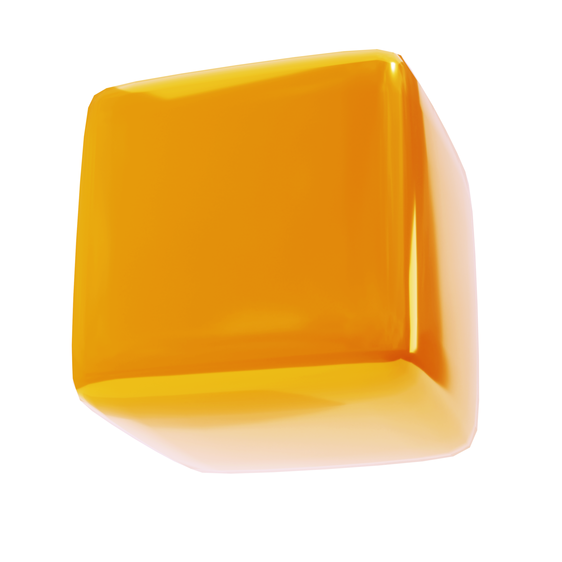 3d Block Object Golden Cube Abstract Geometric Shape Realistic Glossy Gold Luxury Template