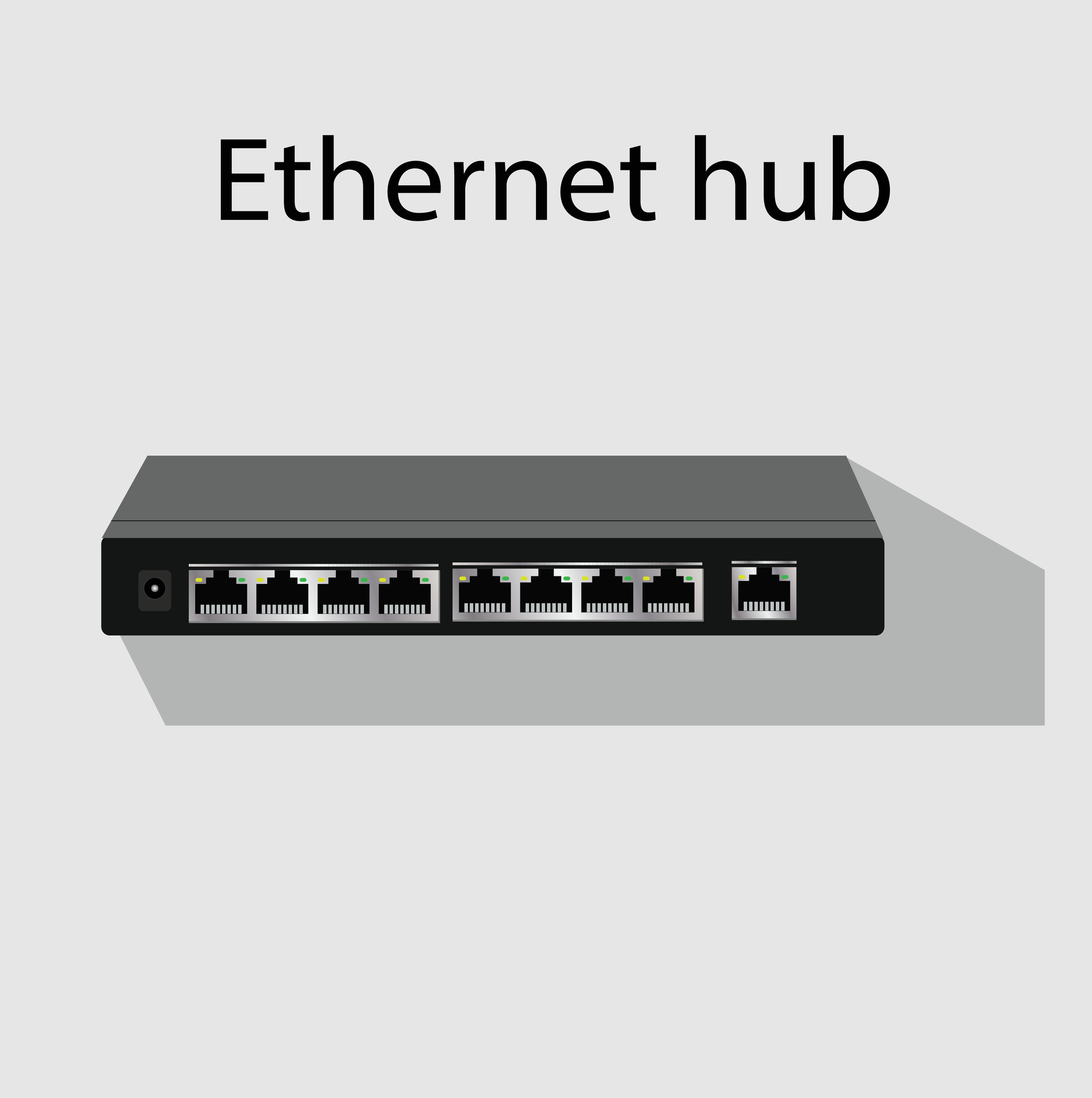 Ethernet Hub Is For Multiple Device Connection Illustration 26260356 Vector Art At Vecteezy