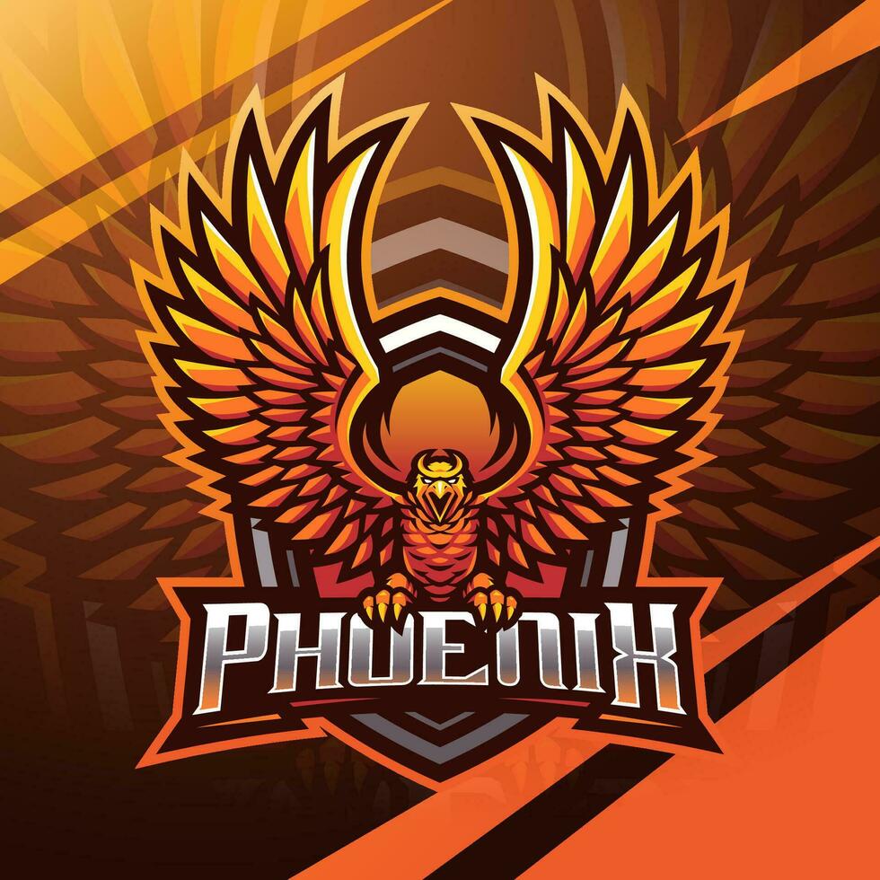 diseño del logotipo de la mascota de phoenix esport 26264318 Vector en Vecteezy