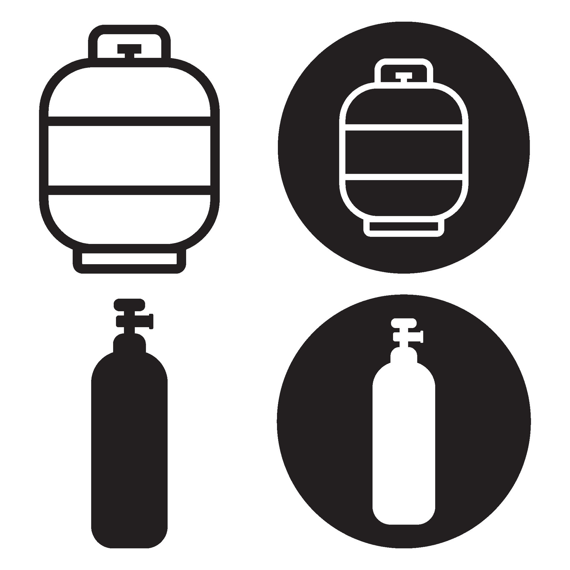 Gas Cylinder Icon Vector 26264683 Vector Art At Vecteezy