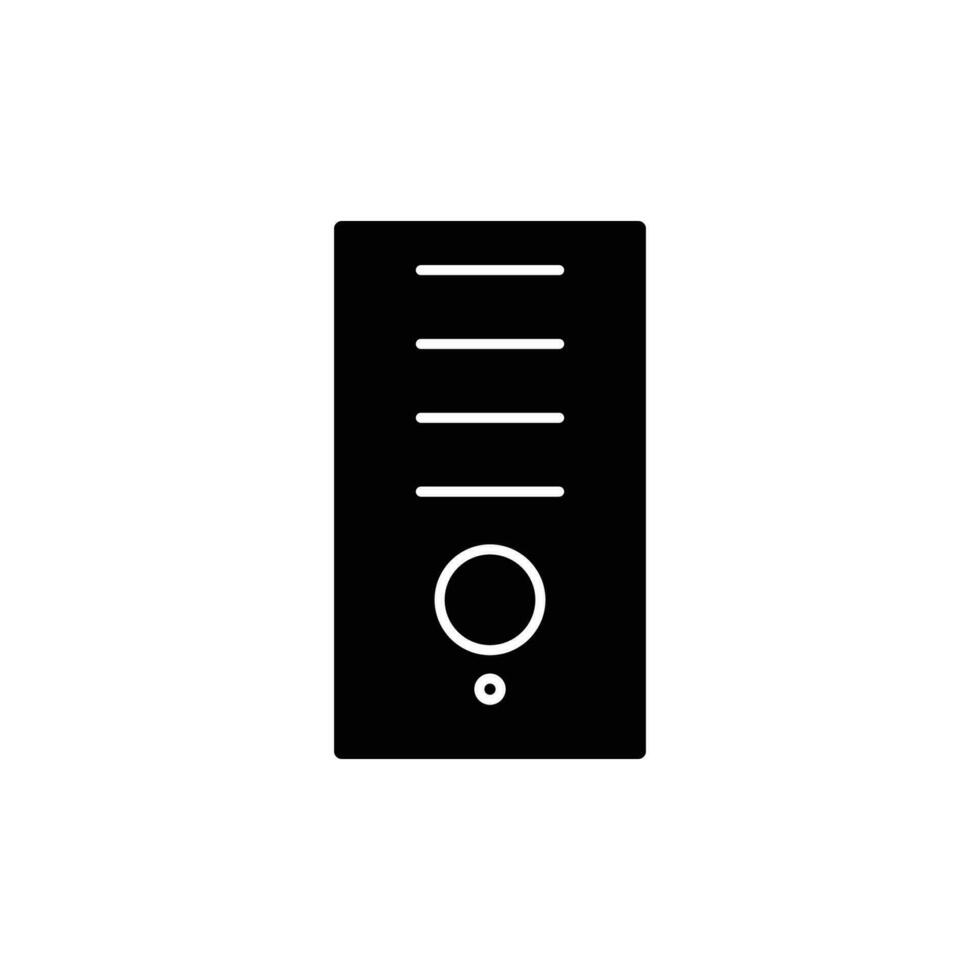 Computer Tower Icon Solid Icon 26265418 Vector Art At Vecteezy