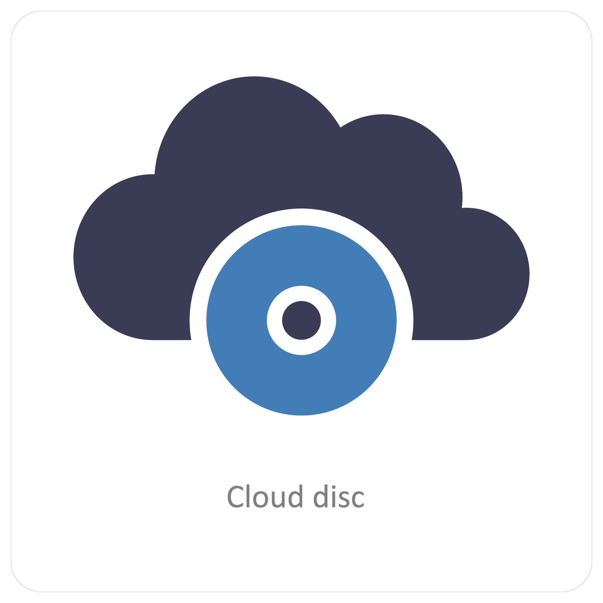 Cloud Disc and cloud computing icon concept 26265774 Vector Art at Vecteezy