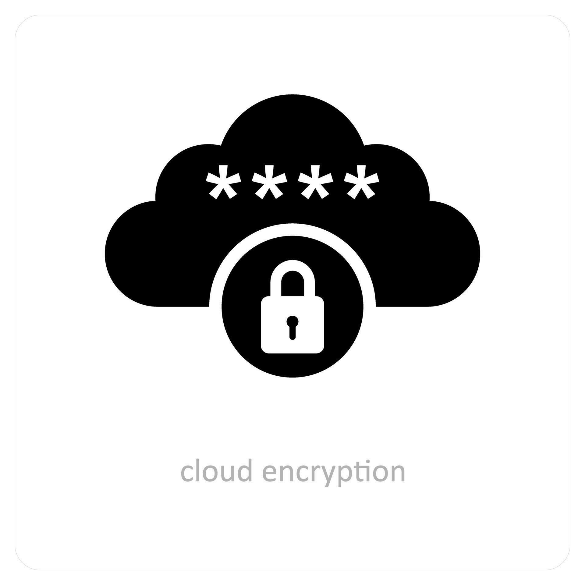 Cloud Encryption and computing icon concept 26265799 Vector Art at Vecteezy