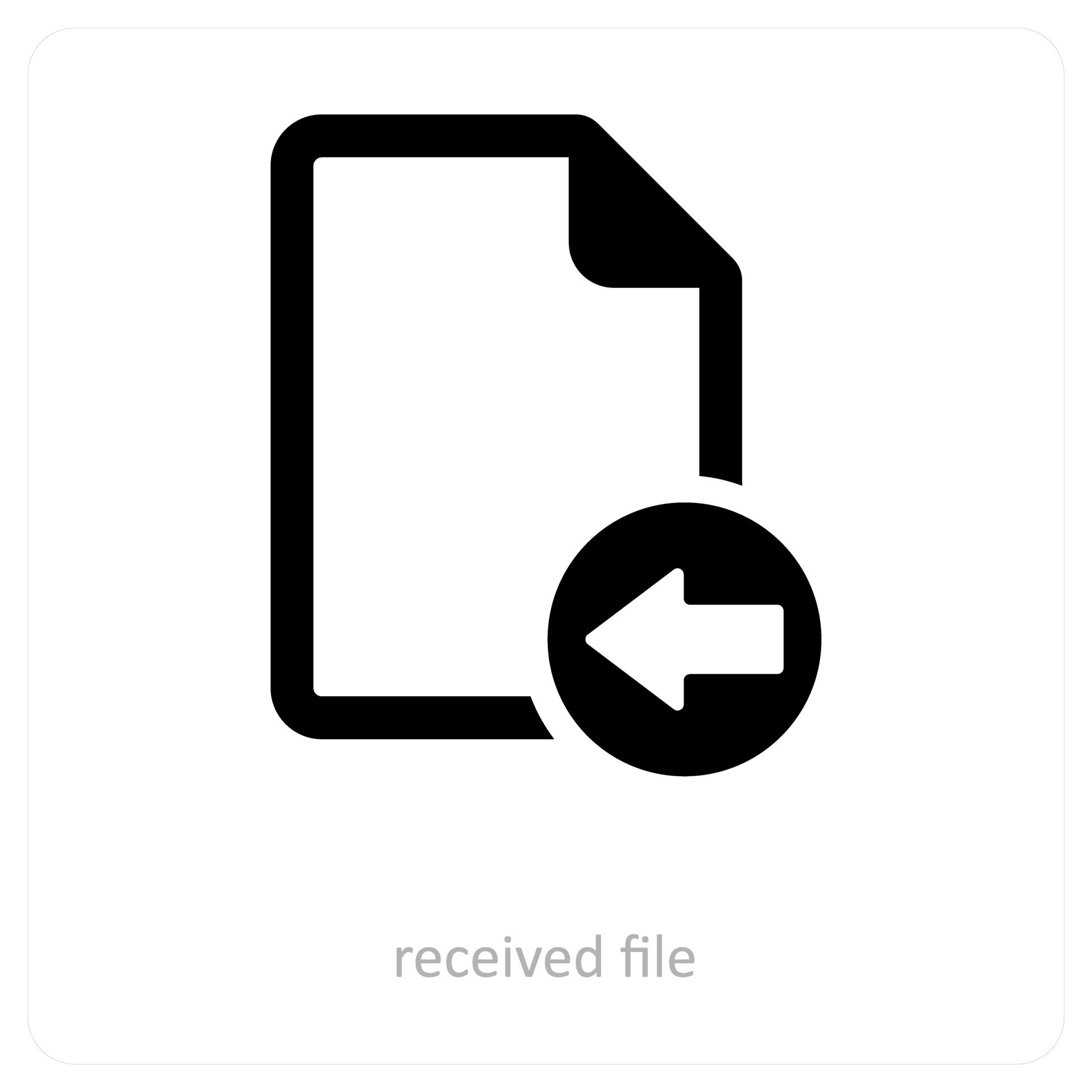 Received File and file icon concept 26265935 Vector Art at Vecteezy