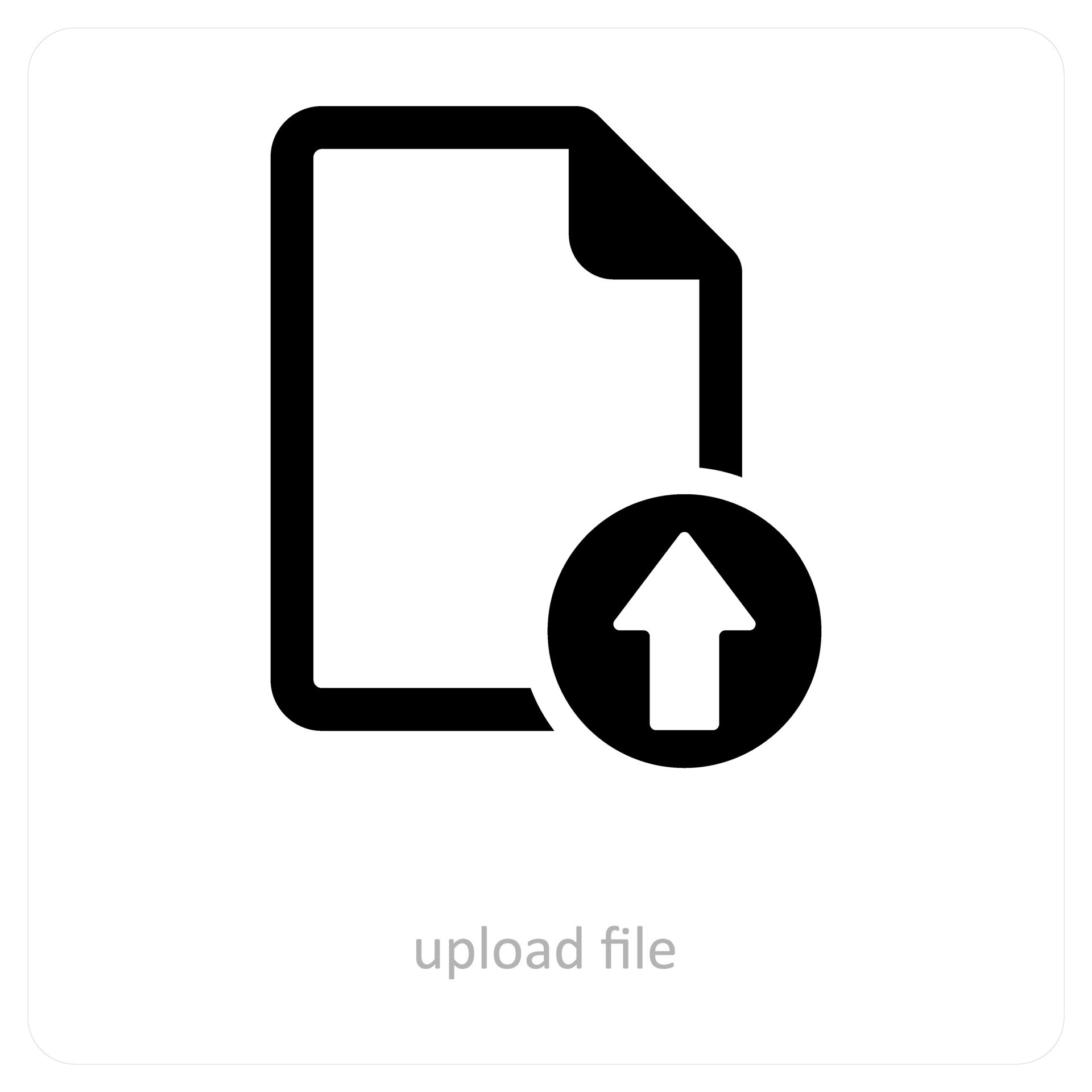 Upload File and fileicon concept 26265973 Vector Art at Vecteezy