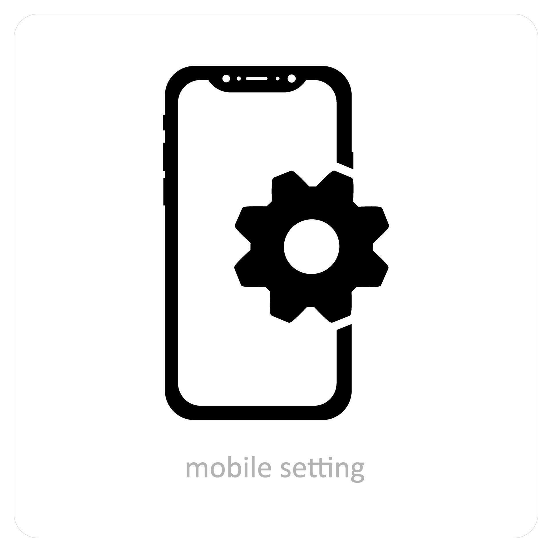 Mobile Setting and app setting icon concept 26265982 Vector Art at Vecteezy