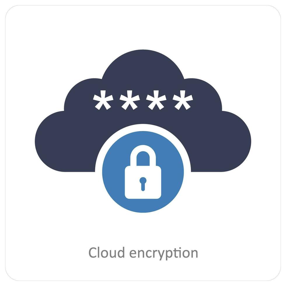 Cloud Encryption and data encryption icon concept 26266012 Vector Art ...