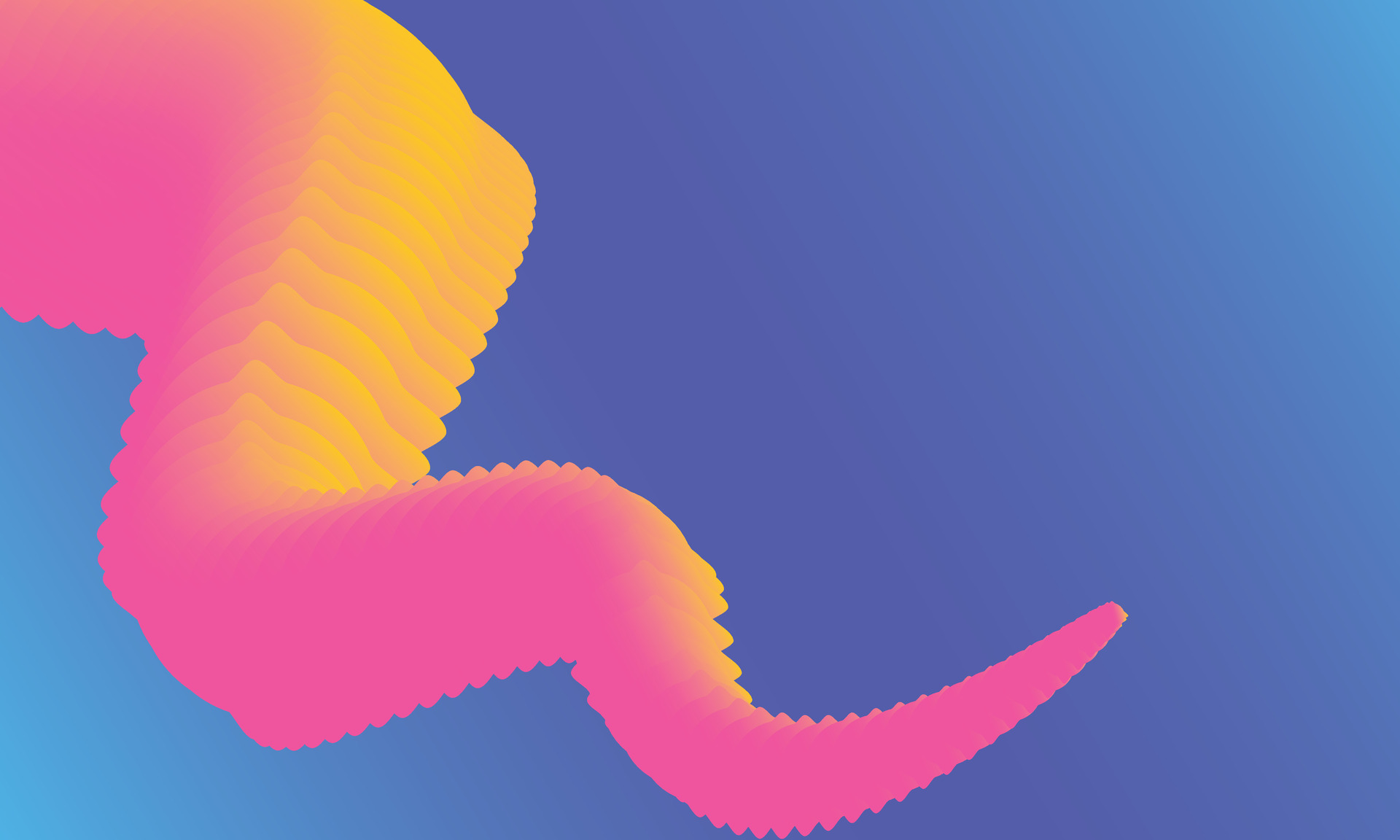 Blue Abstract Fluid Wave Modern Poster With Gradient 3d Flow Shape