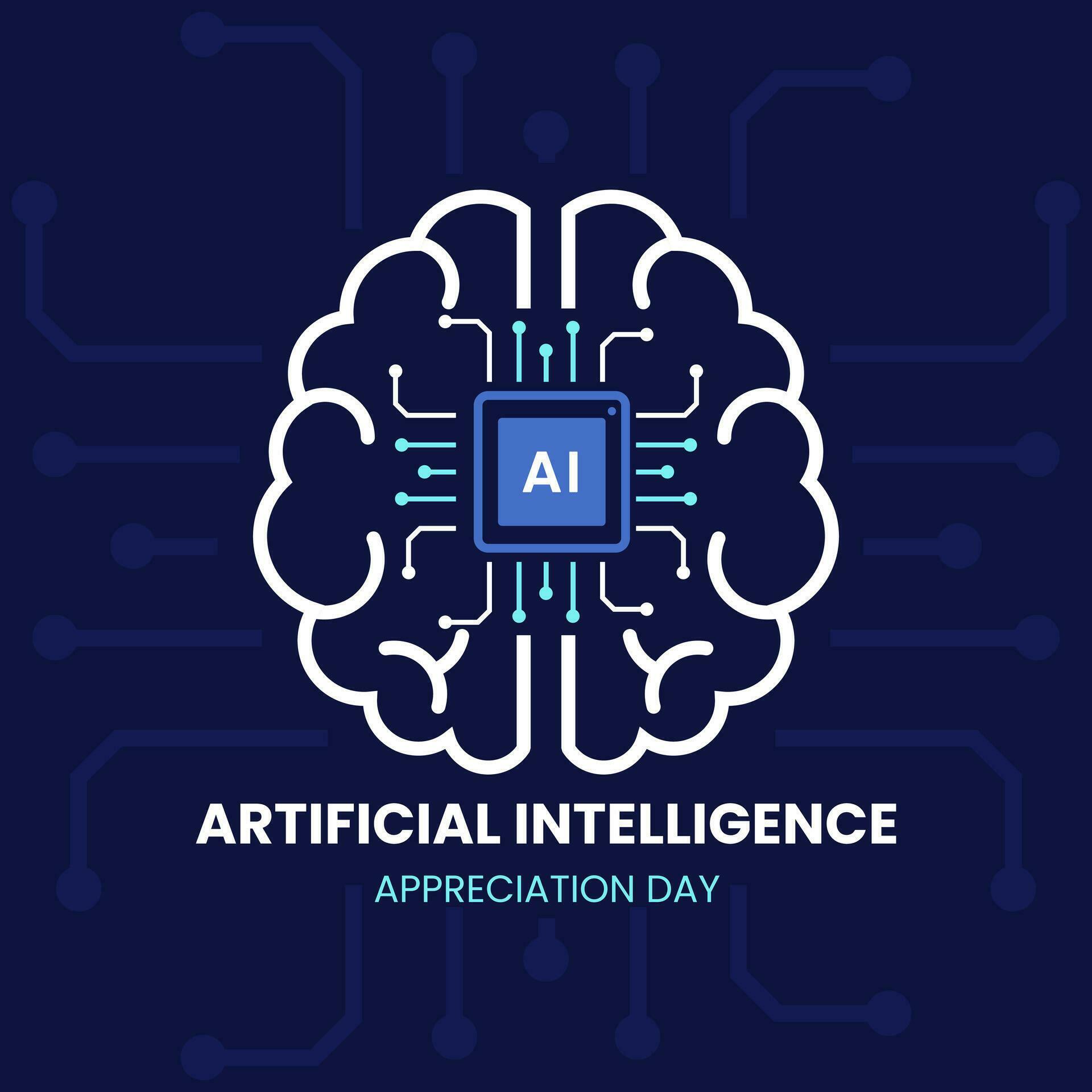 Vector Graphic of Artificial Intelligence Appreciation Day. Modern ... Vector Graphic of Artificial Intelligence Appreciation Day. Modern ...