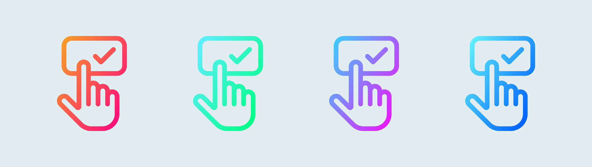 Subscribe Line Icon In Gradient Colors Follow Button Signs Vector