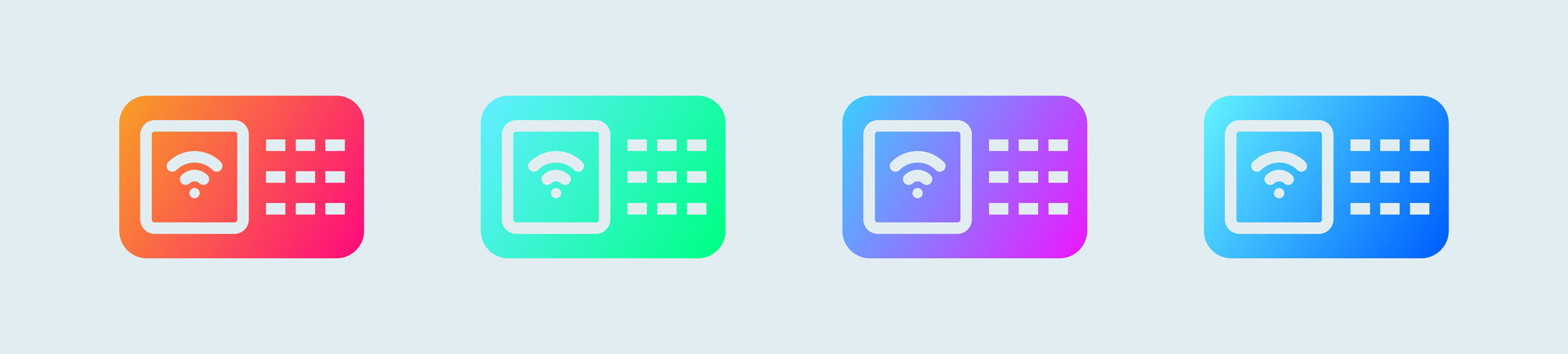 Security Code Solid Icon In Gradient Colors Password Signs Vector