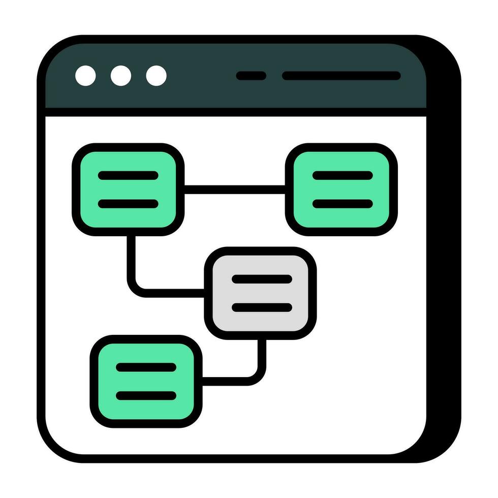 Conceptual flat design icon of web hierarchy 26269614 Vector Art at ...