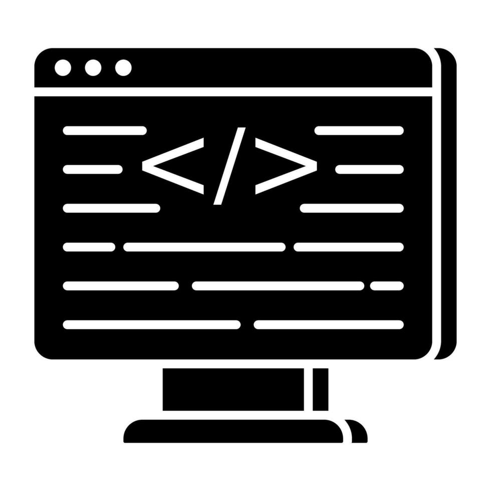 Unique design icon of web coding 26269643 Vector Art at Vecteezy