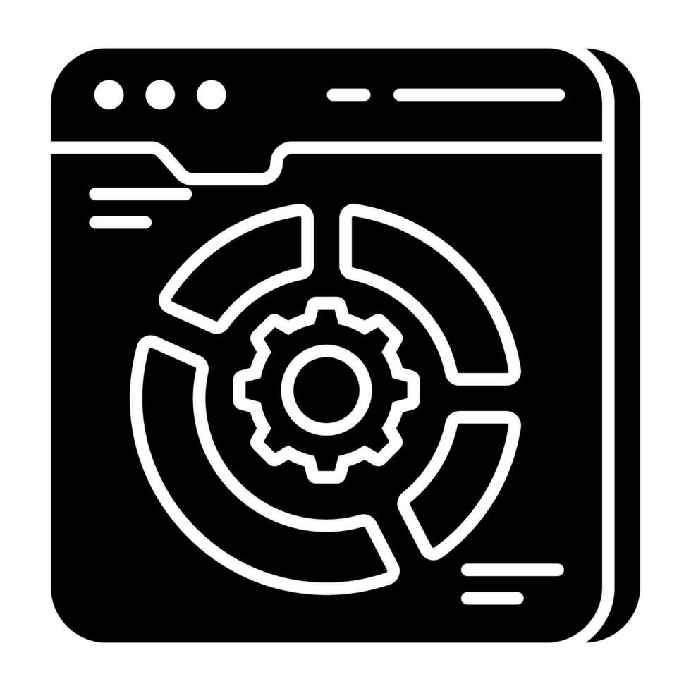 A unique design icon of online analytical management 26269645 Vector ...