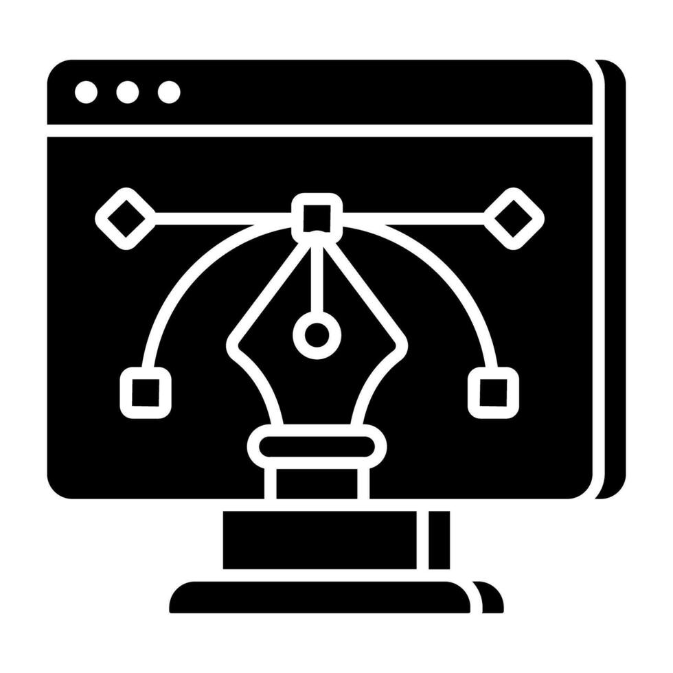 Pen With Nodes Bezier Tool Icon 26270131 Vector Art At Vecteezy