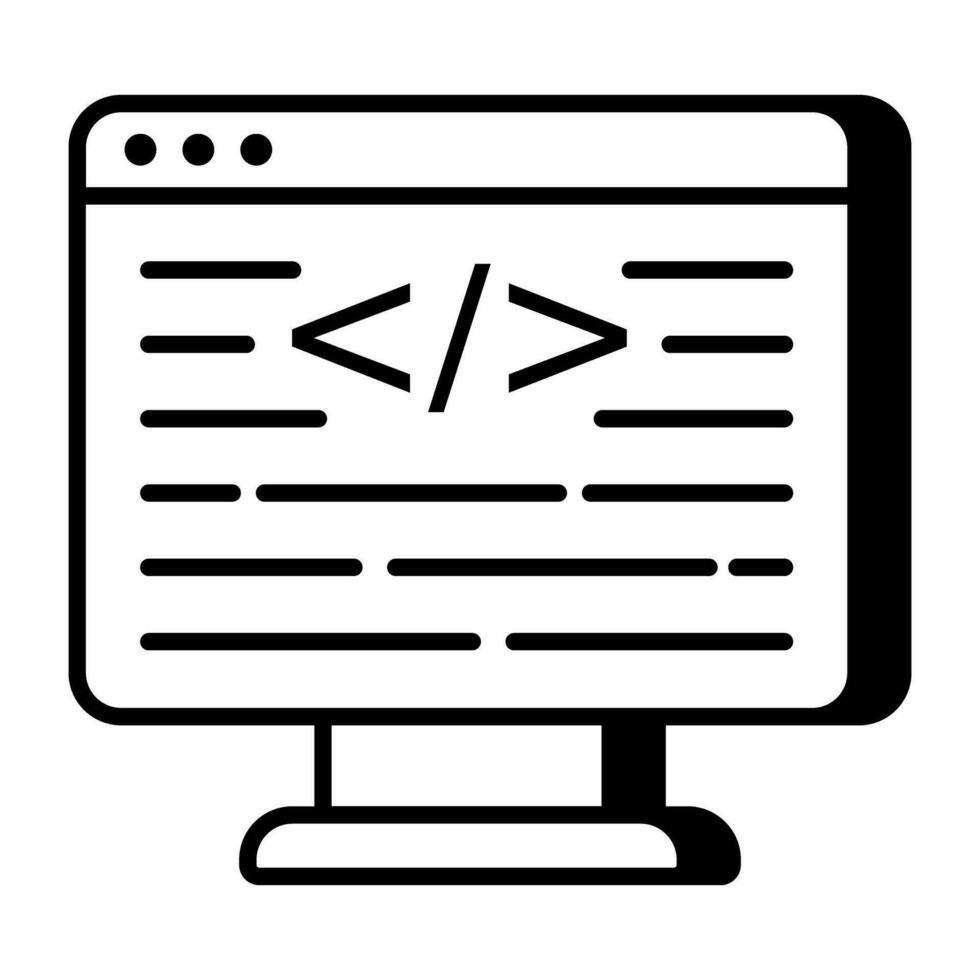 Unique design icon of web coding 26270155 Vector Art at Vecteezy