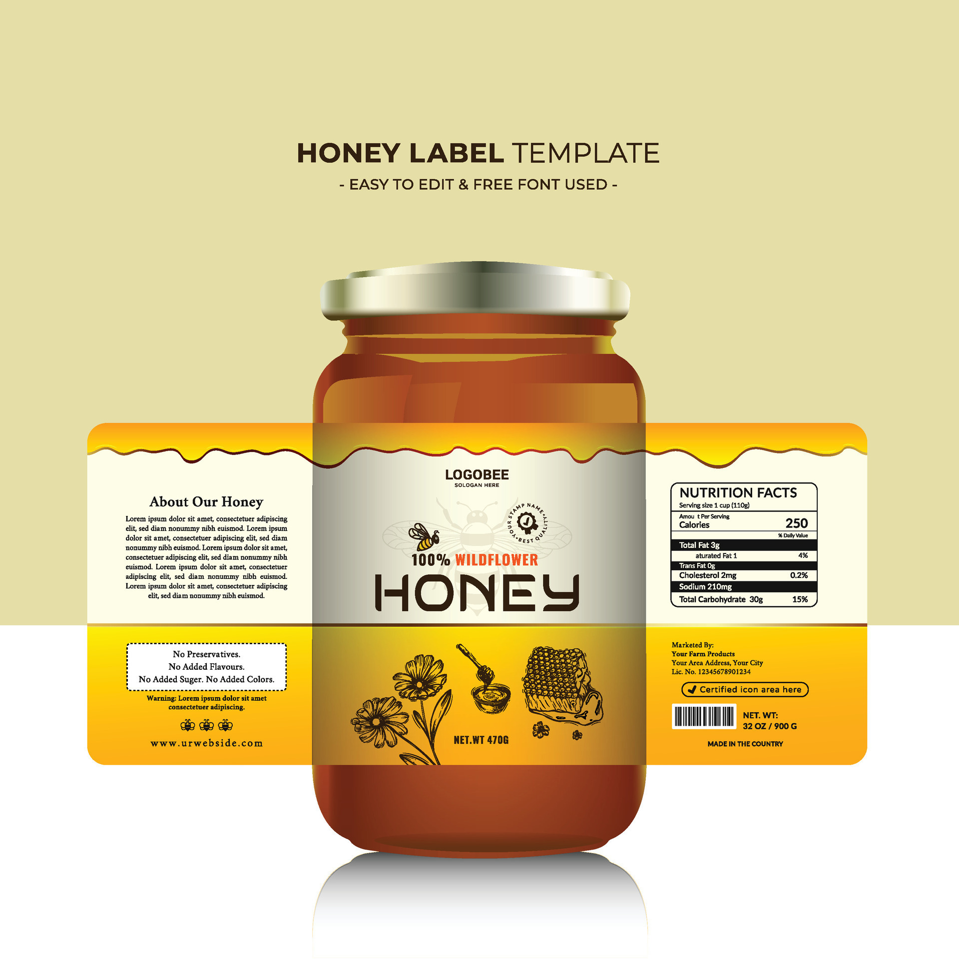 Honey label honey sticker polygon banner with honey design natural bee ... Honey label honey sticker polygon banner with honey design natural bee ...