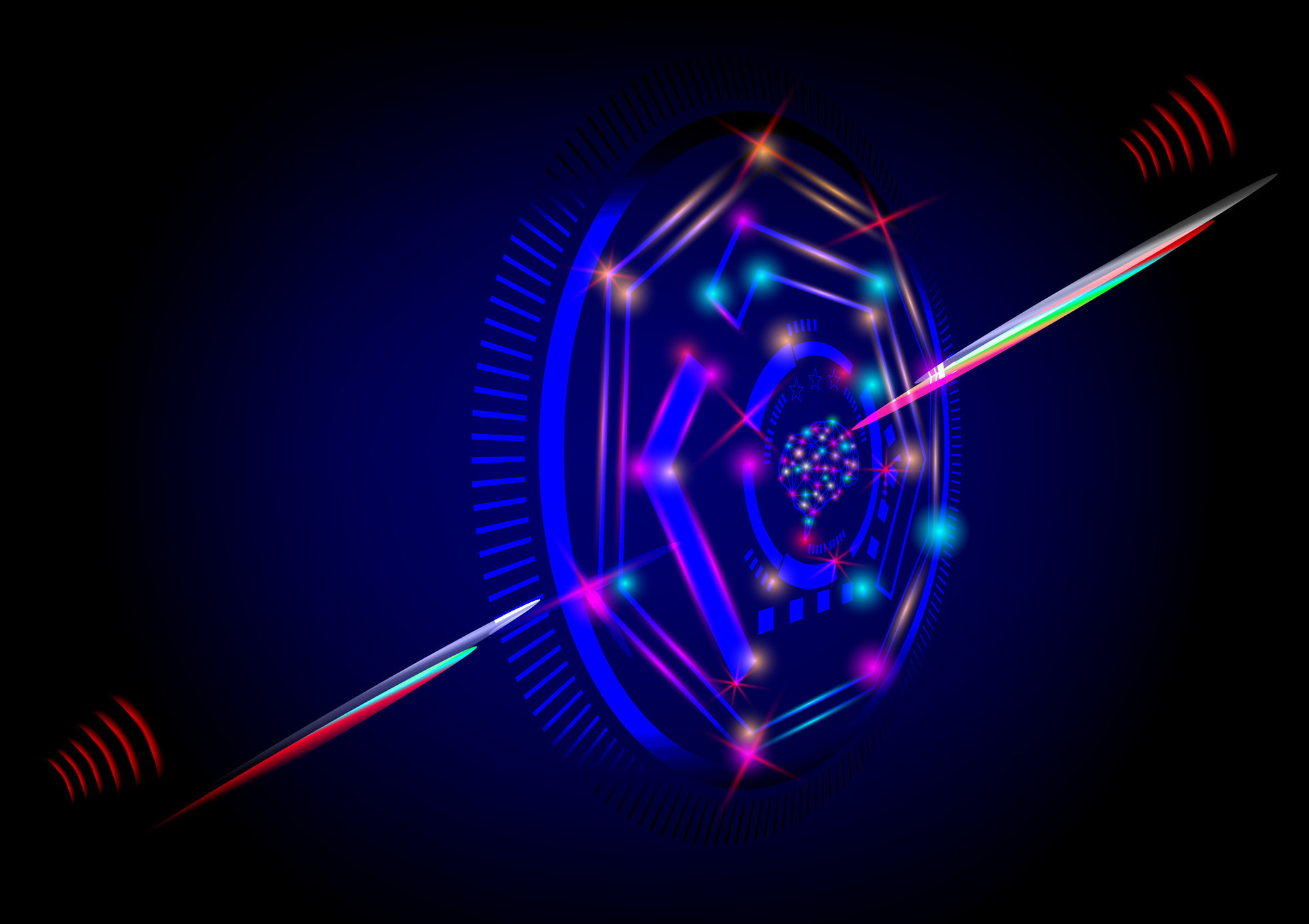 Network Communication Internet Onine Connection Futuristic Telecoms Abstract Background Vector