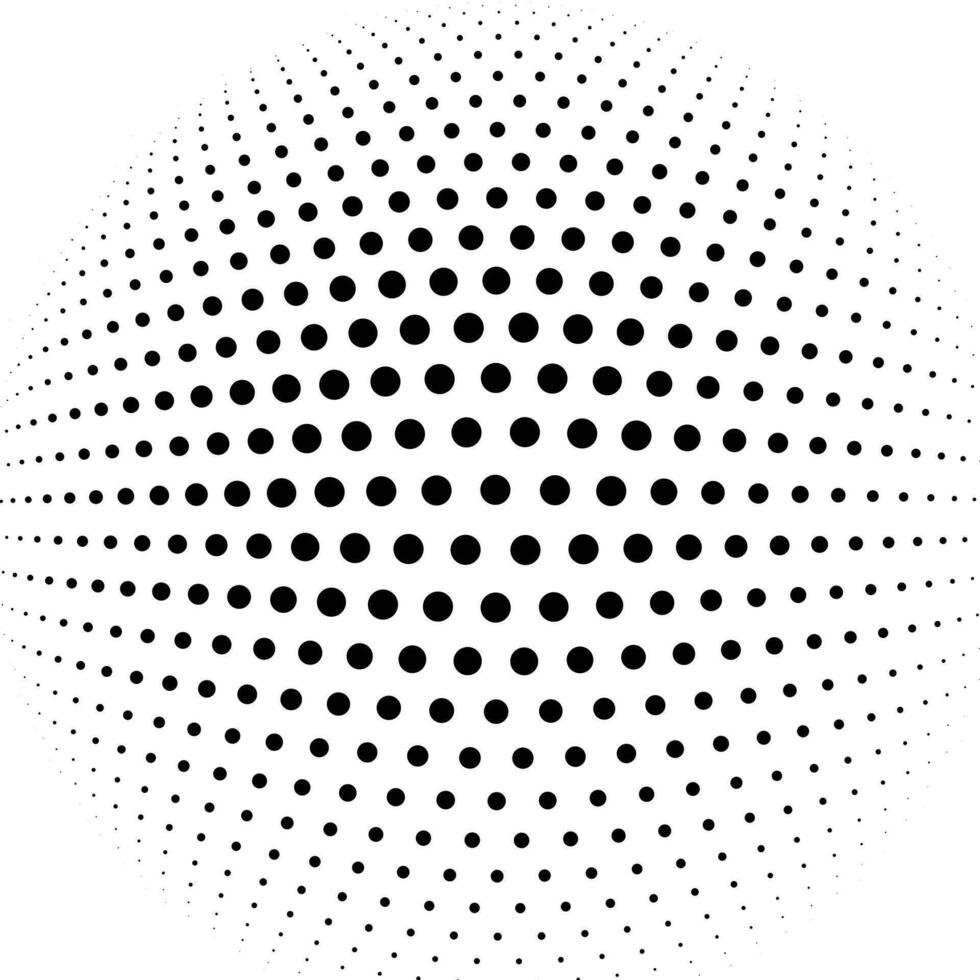 Circle halftone. Abstract dotted circles, round halftones geometric dots gradient and pop art ...