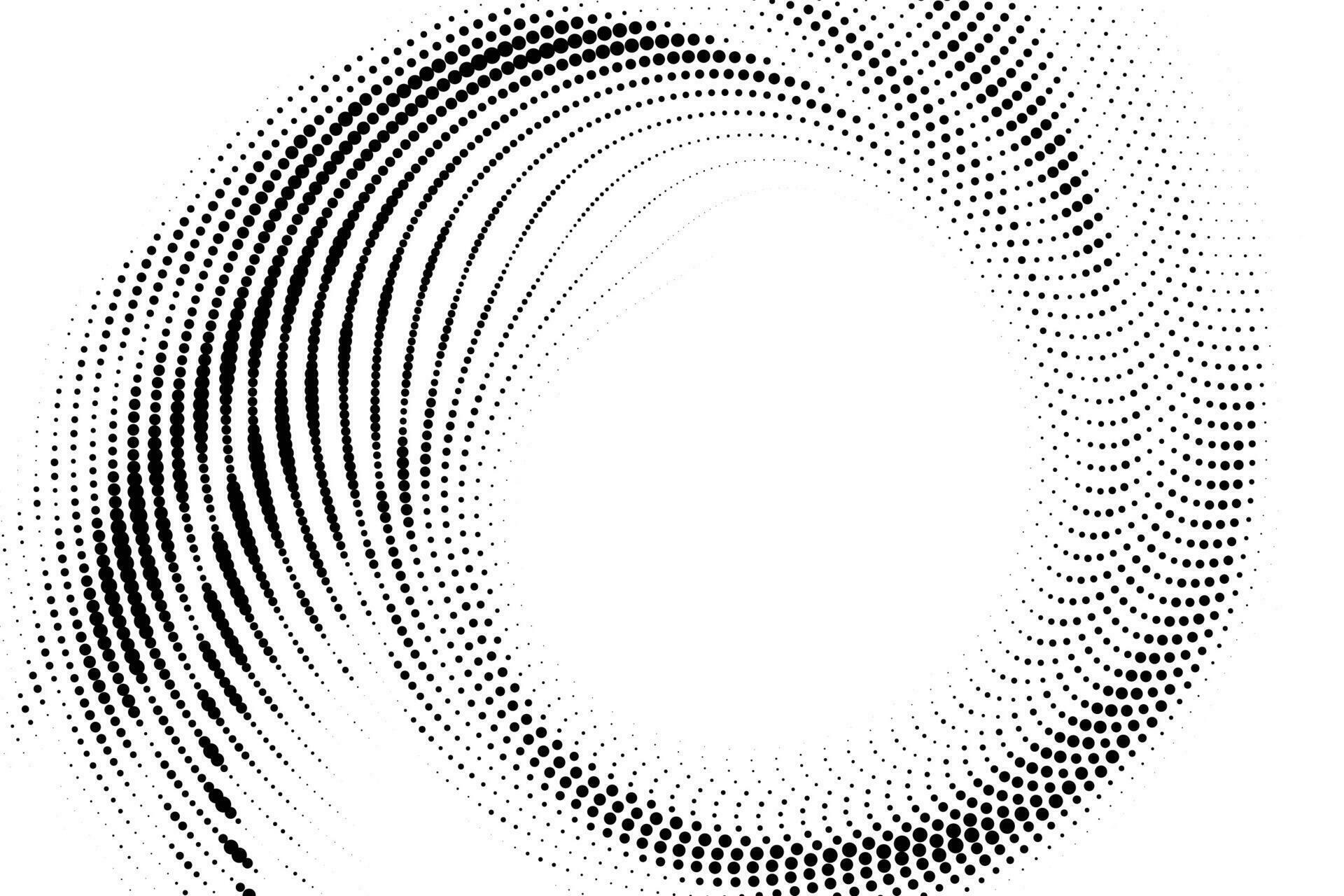 Circle Halftone Abstract Dotted Circles Round Halftones Geometric Dots Gradient And Pop Art