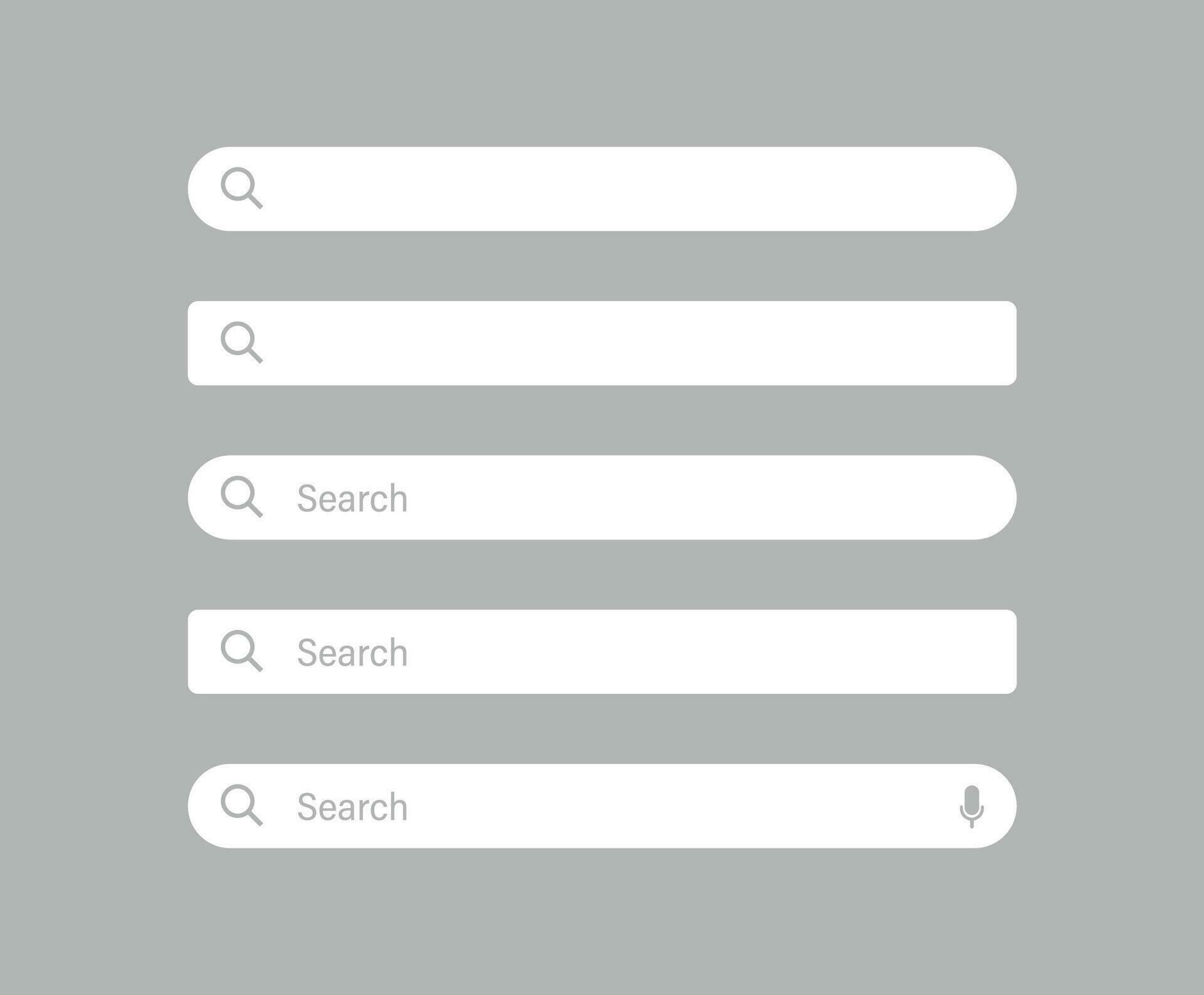 Search bar Set. blank search bar icon for website and ui. empty ...
