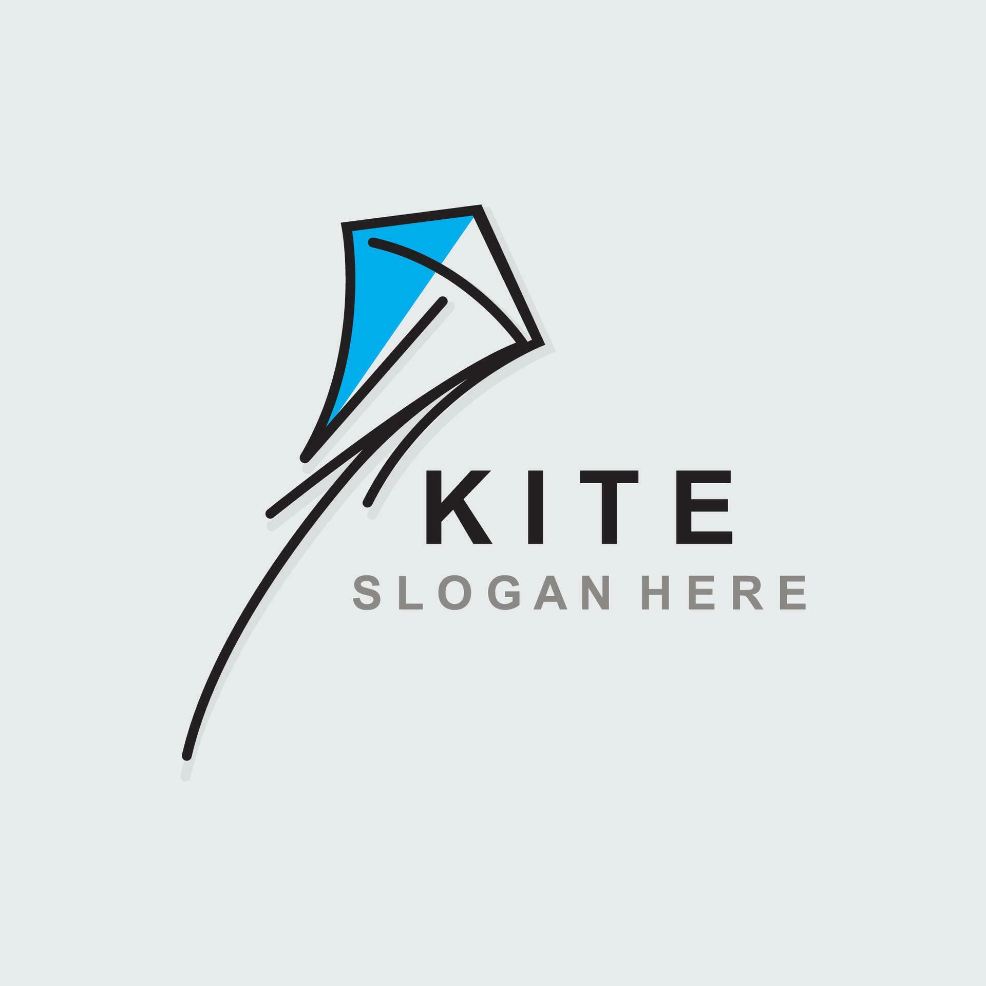 Kite Logo Design. paper kite handrawn style and creative. minimalist, and luxury logo vector ...