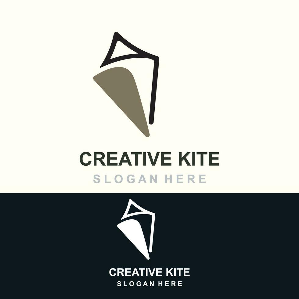 Kite Logo Design. paper kite handrawn style and creative. minimalist, and luxury logo vector ...