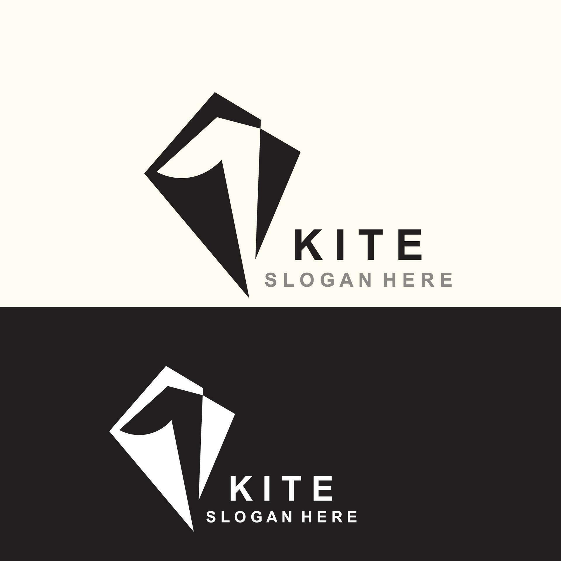 Kite Logo Design. paper kite handrawn style and creative. minimalist, and luxury logo vector ...