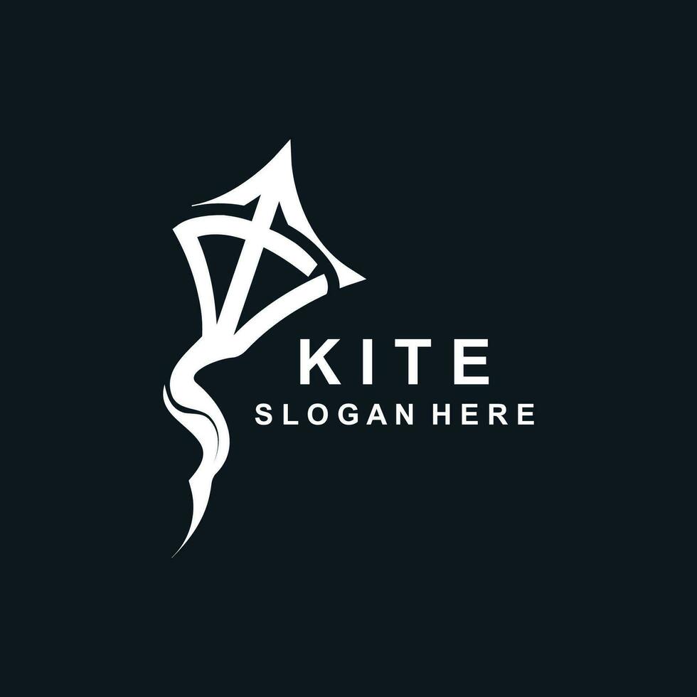 Kite Logo Design. paper kite handrawn style and creative. minimalist, and luxury logo vector ...