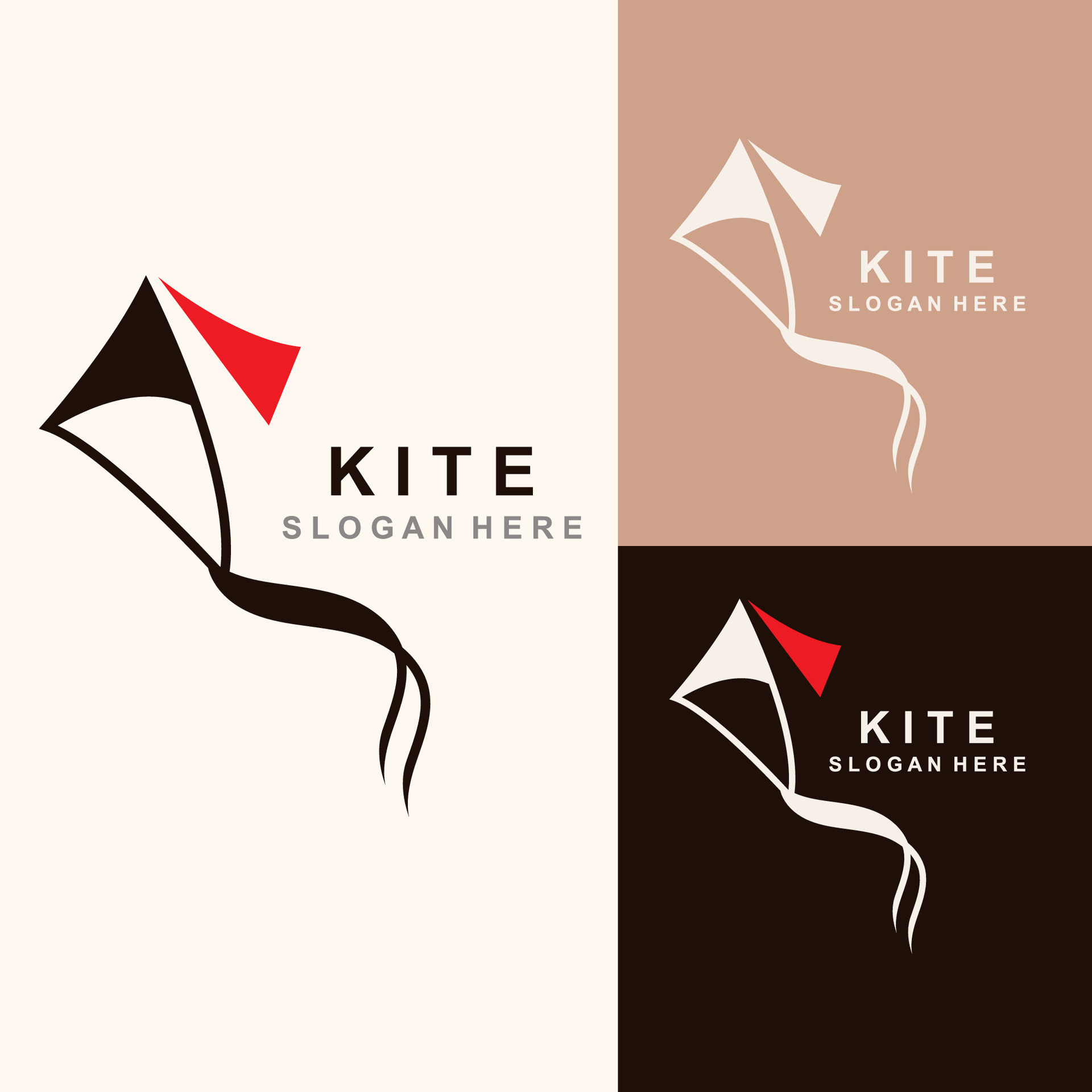 Kite Logo Design. paper kite handrawn style and creative. minimalist, and luxury logo vector ...