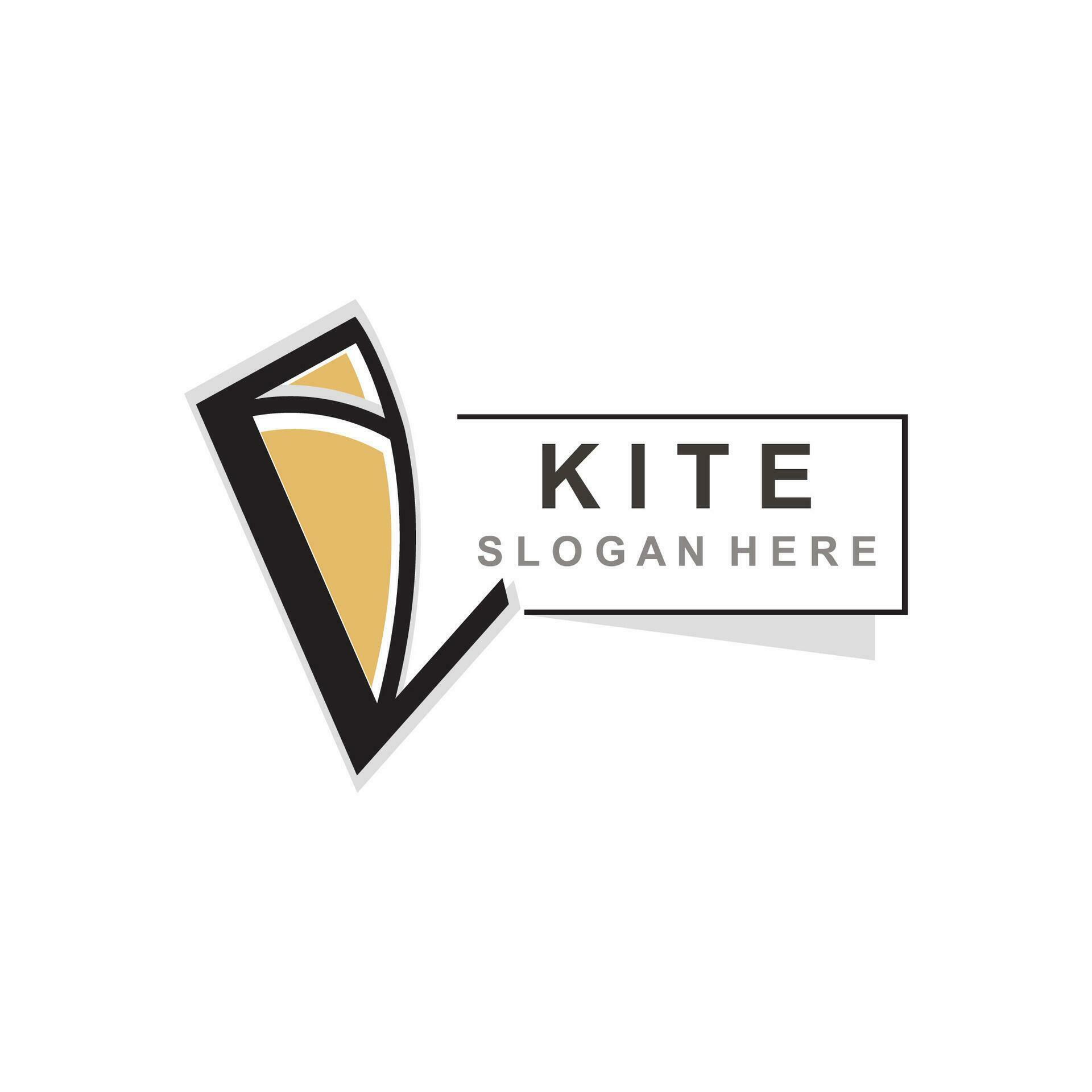 Kite Logo Design. paper kite handrawn style and creative. minimalist, and luxury logo vector ...