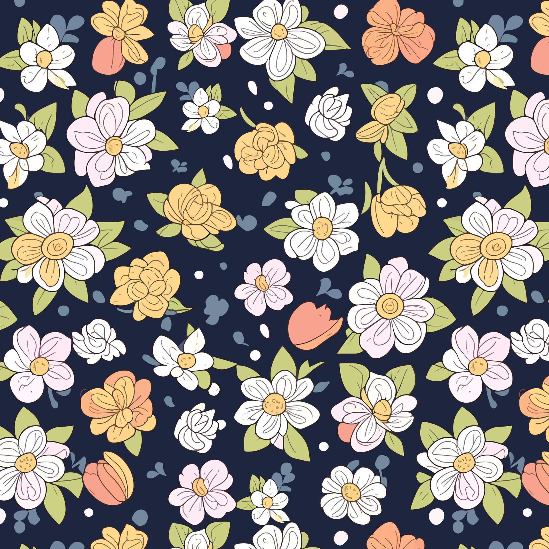 Flower Pattern Design, Vector illustration 26284505 Vector Art at Vecteezy