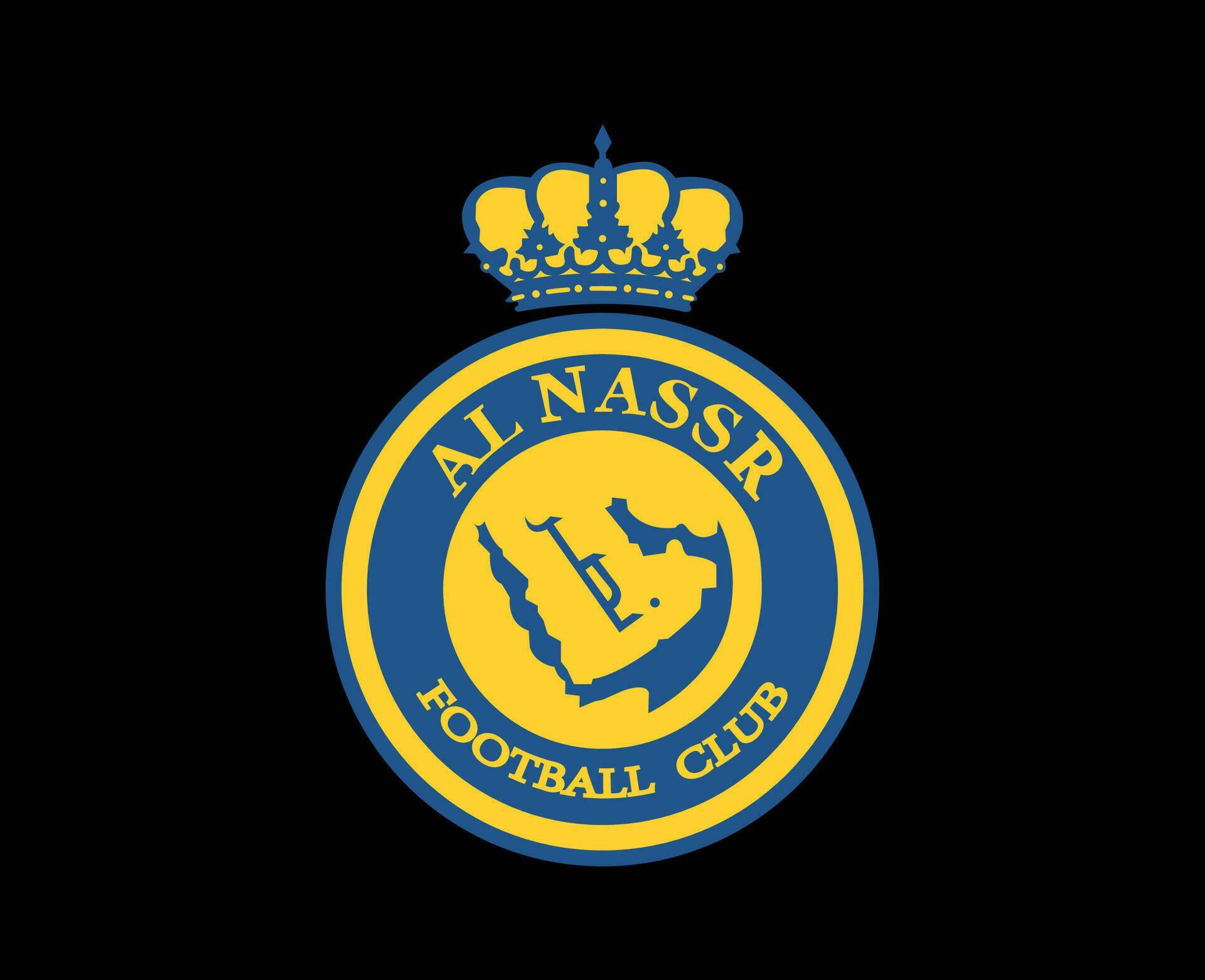 Al Nassr Club Logo Symbol Saudi Arabia Football Abstract Design Vector Illustration With Black