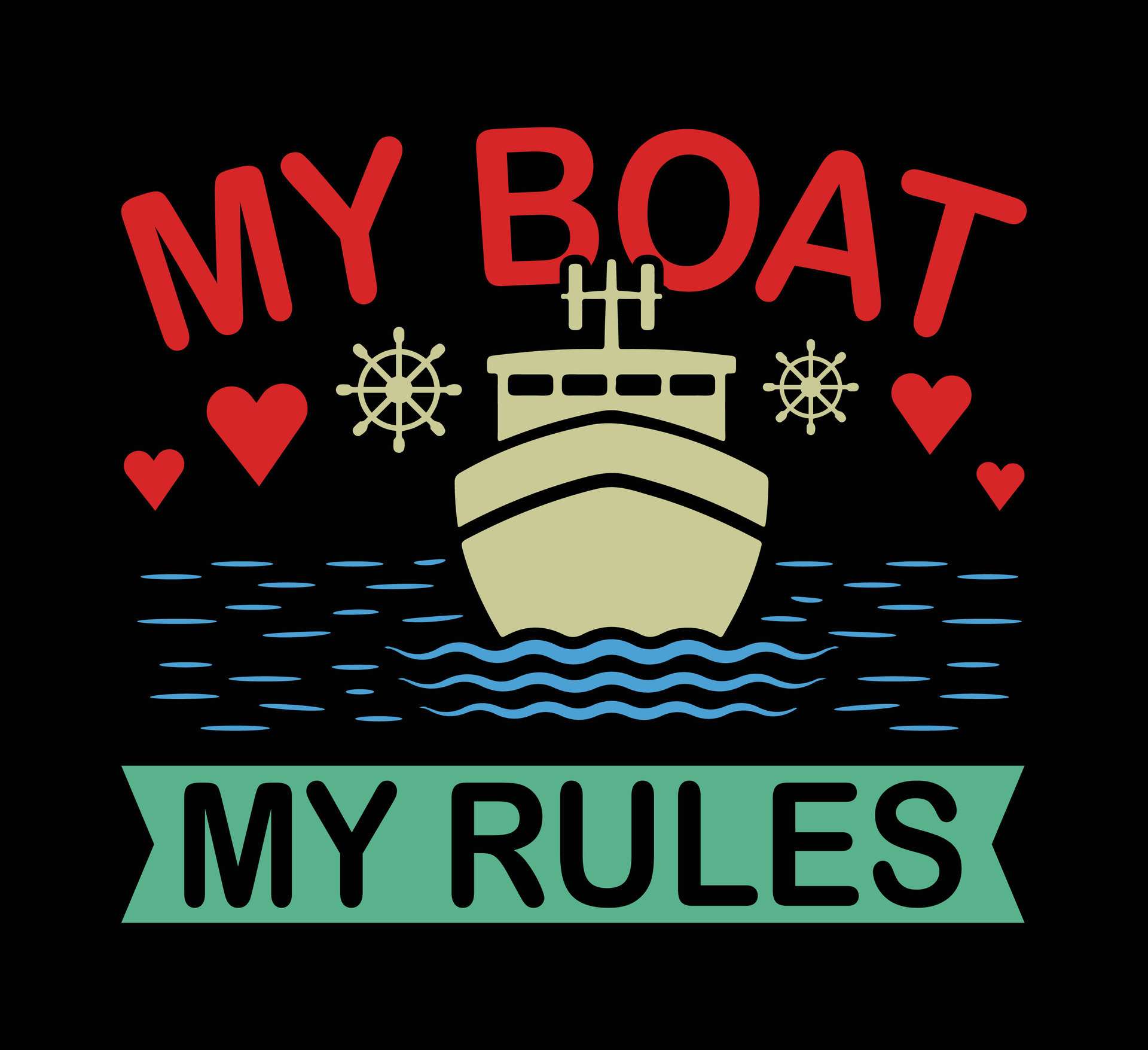 my boat my rules t shirt 26284925 Vector Art at Vecteezy