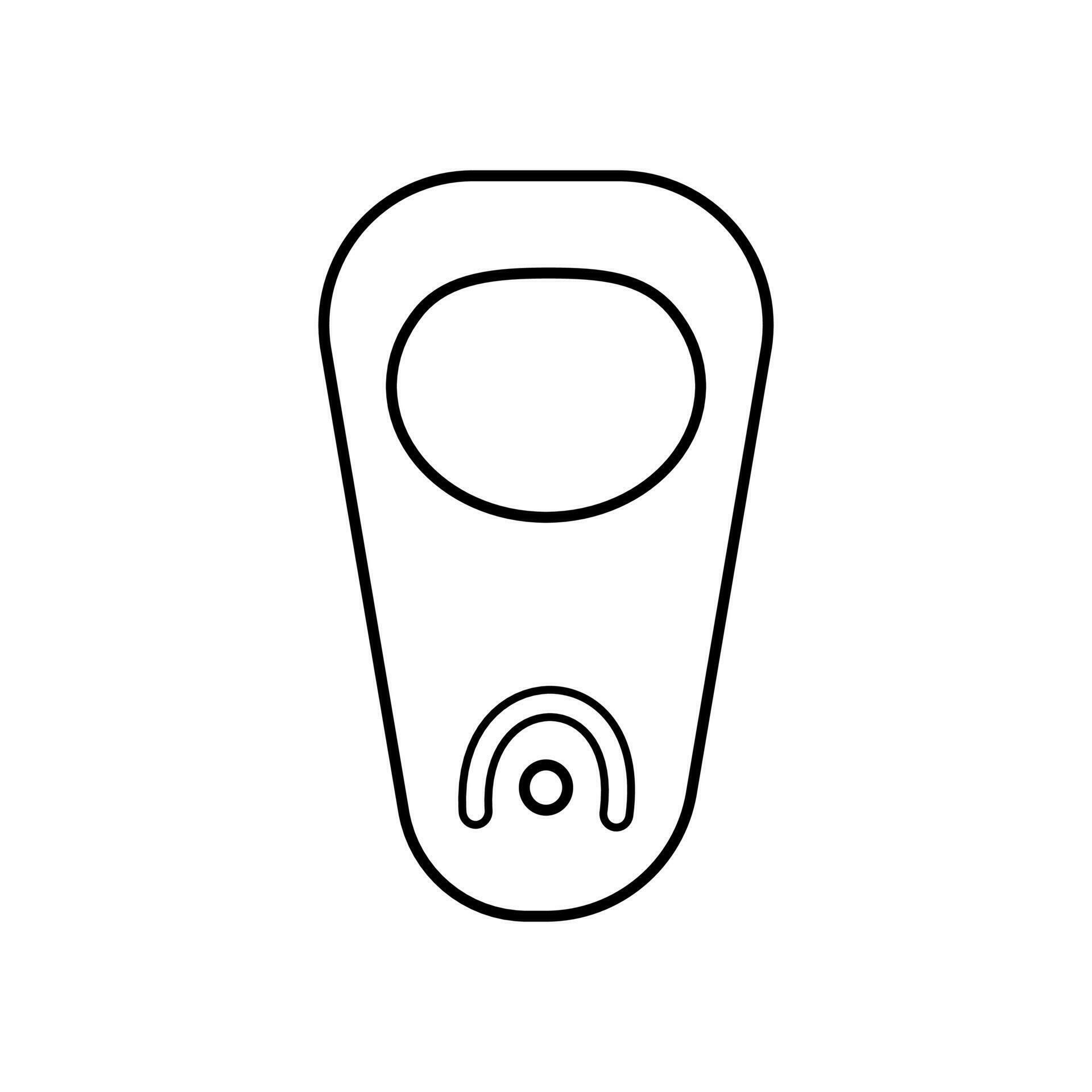 Pop can tab. vector flat outline icon illustration isolated on white ...