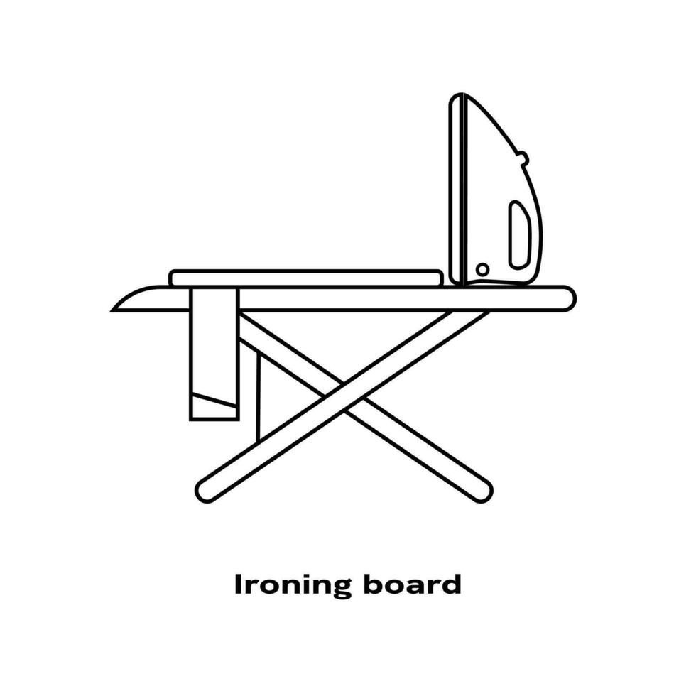 Ironing board icon vector. Linear style sign for mobile concept and web ...