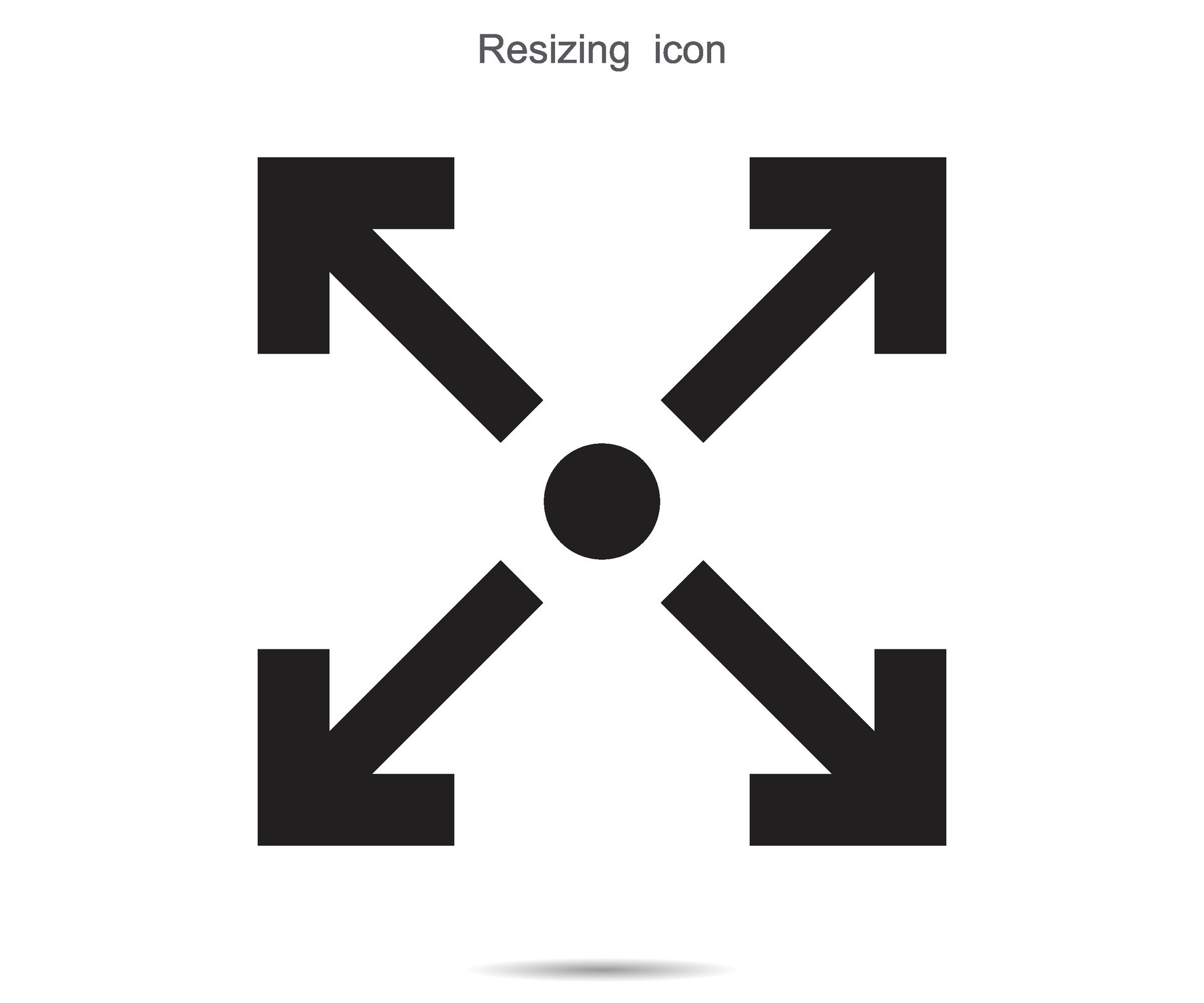 Resizing icon, vector illustration. 26287955 Vector Art at Vecteezy