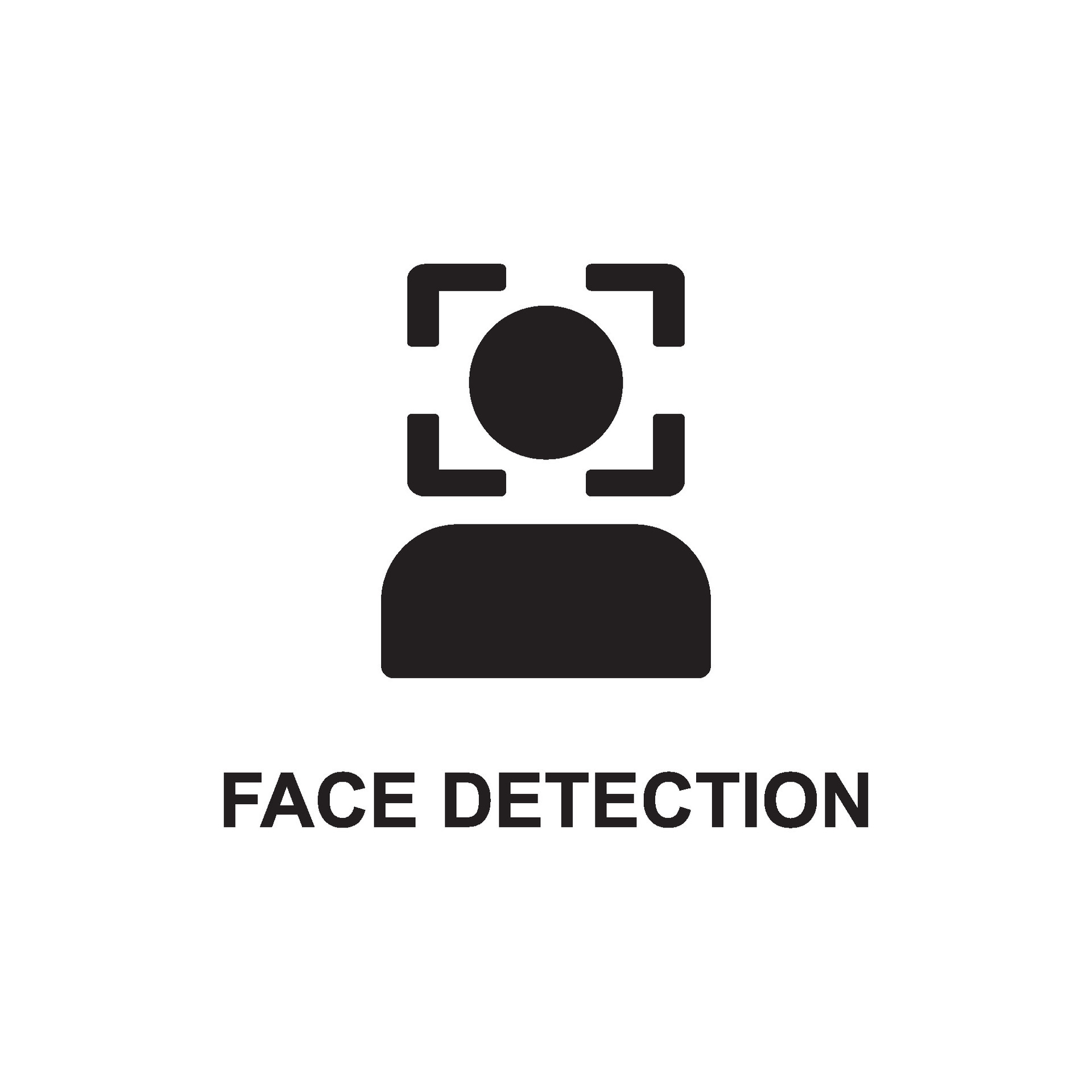 face detection icon, vector illustration, isolated on white background ... face detection icon, vector illustration, isolated on white background ...