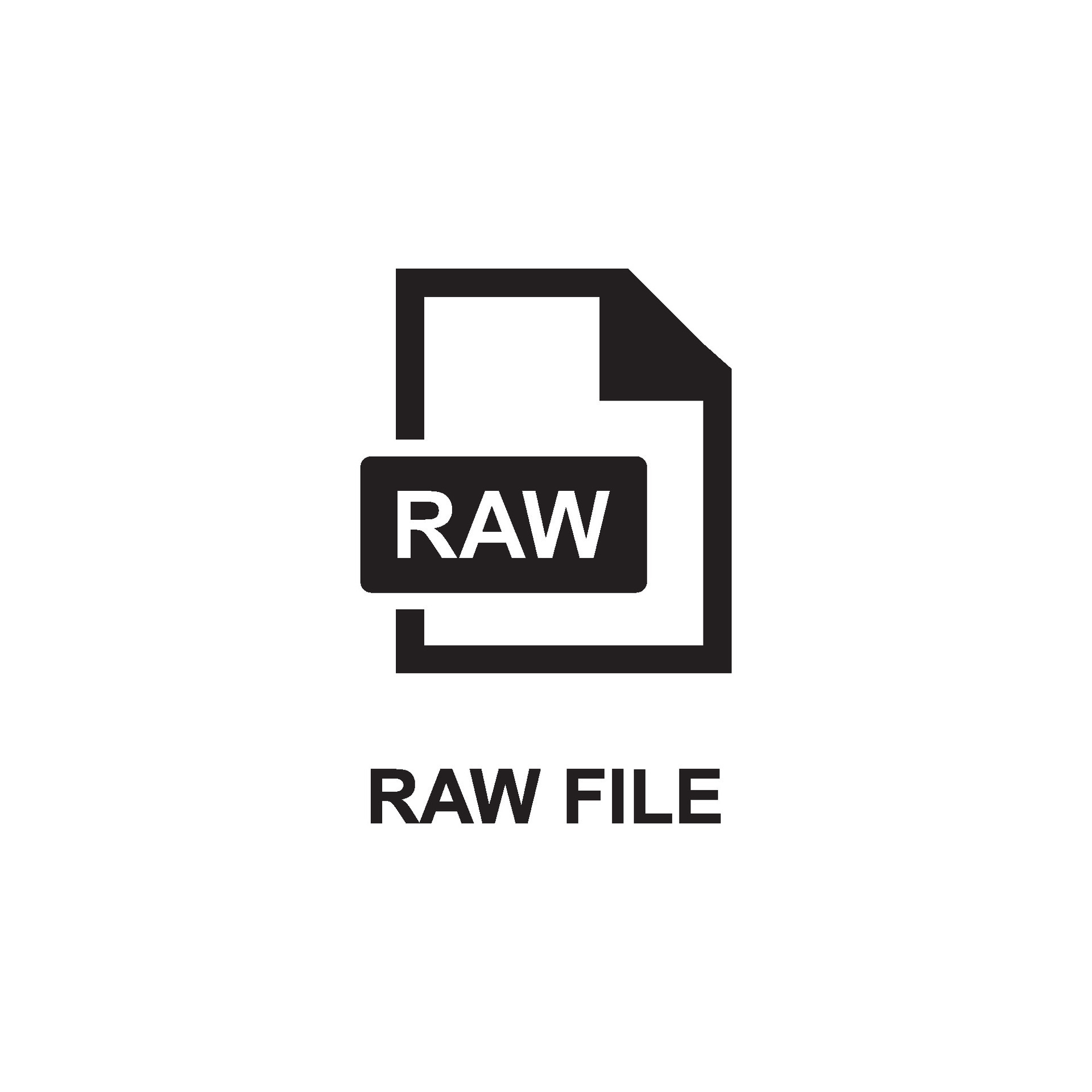 raw file icon on white background 26288014 Vector Art at Vecteezy