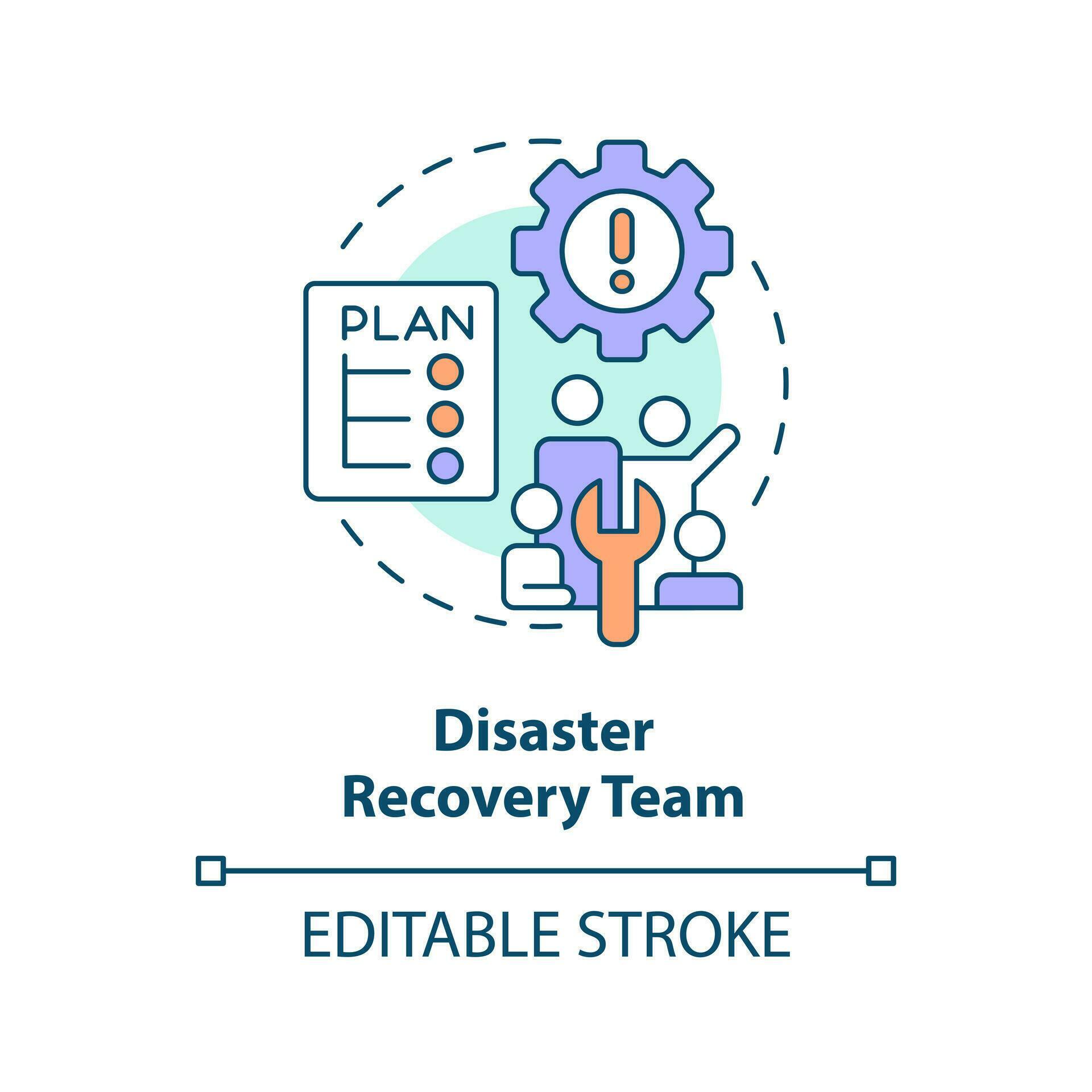 Disaster recovery team concept icon. Effective disaster recovery plan ... Disaster recovery team concept icon. Effective disaster recovery plan ...