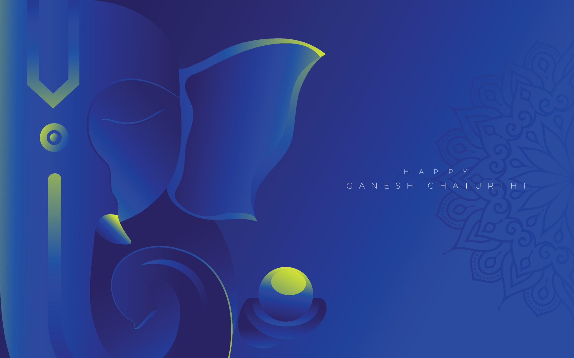 Happy Ganesh Chaturthi Festival Greeting Background Template Vector Illustration 26293245 Vector ...