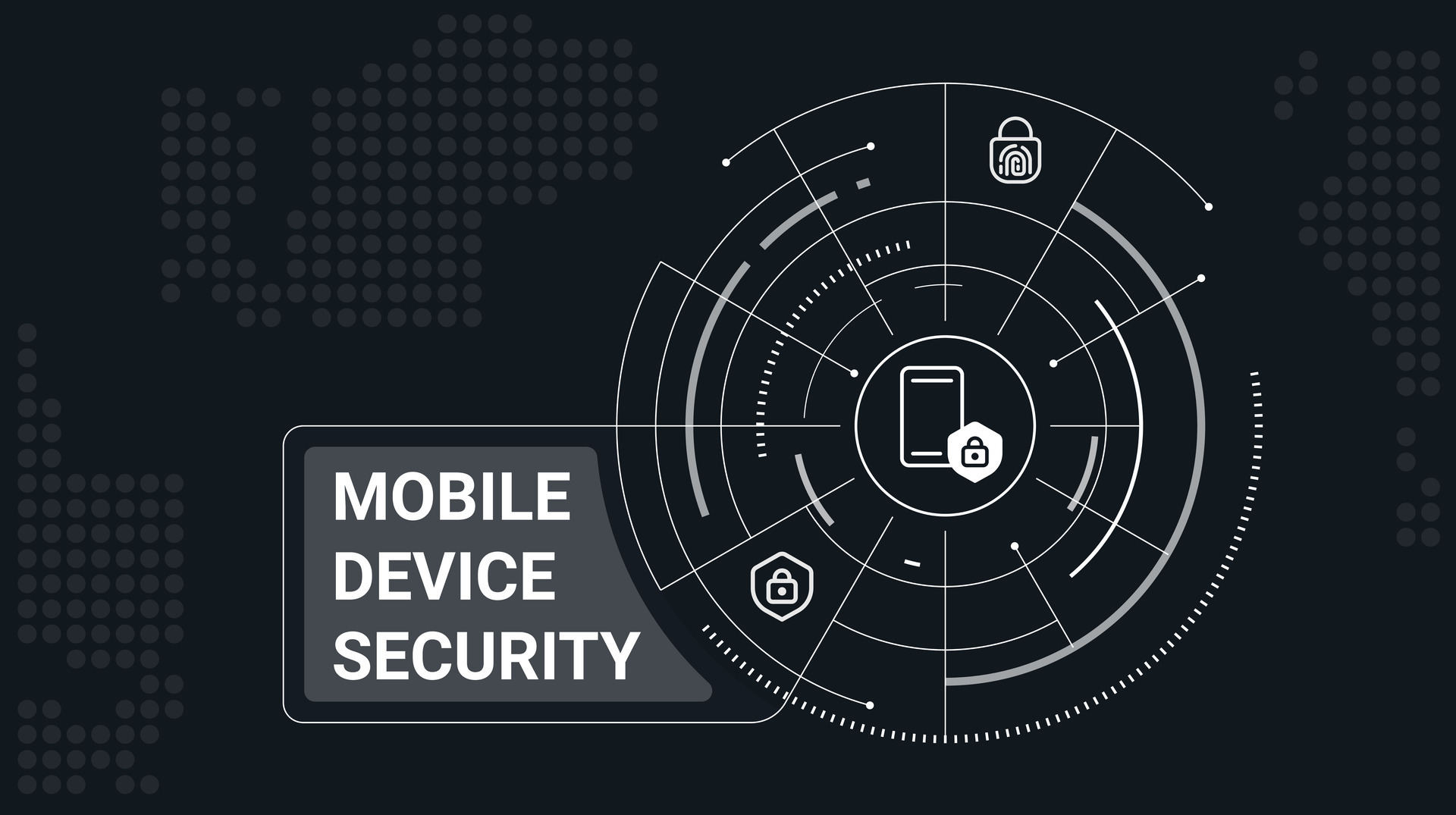 Mobile Device Security Concept Banner Template Sensitive Data Privacy