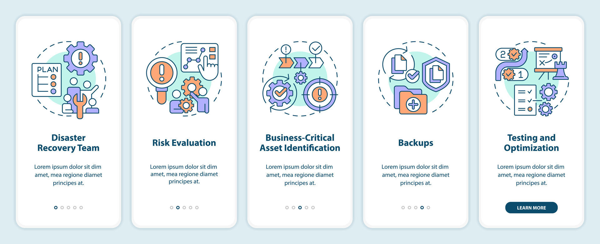 Effective Disaster Recovery Plan Onboarding Mobile App Screen