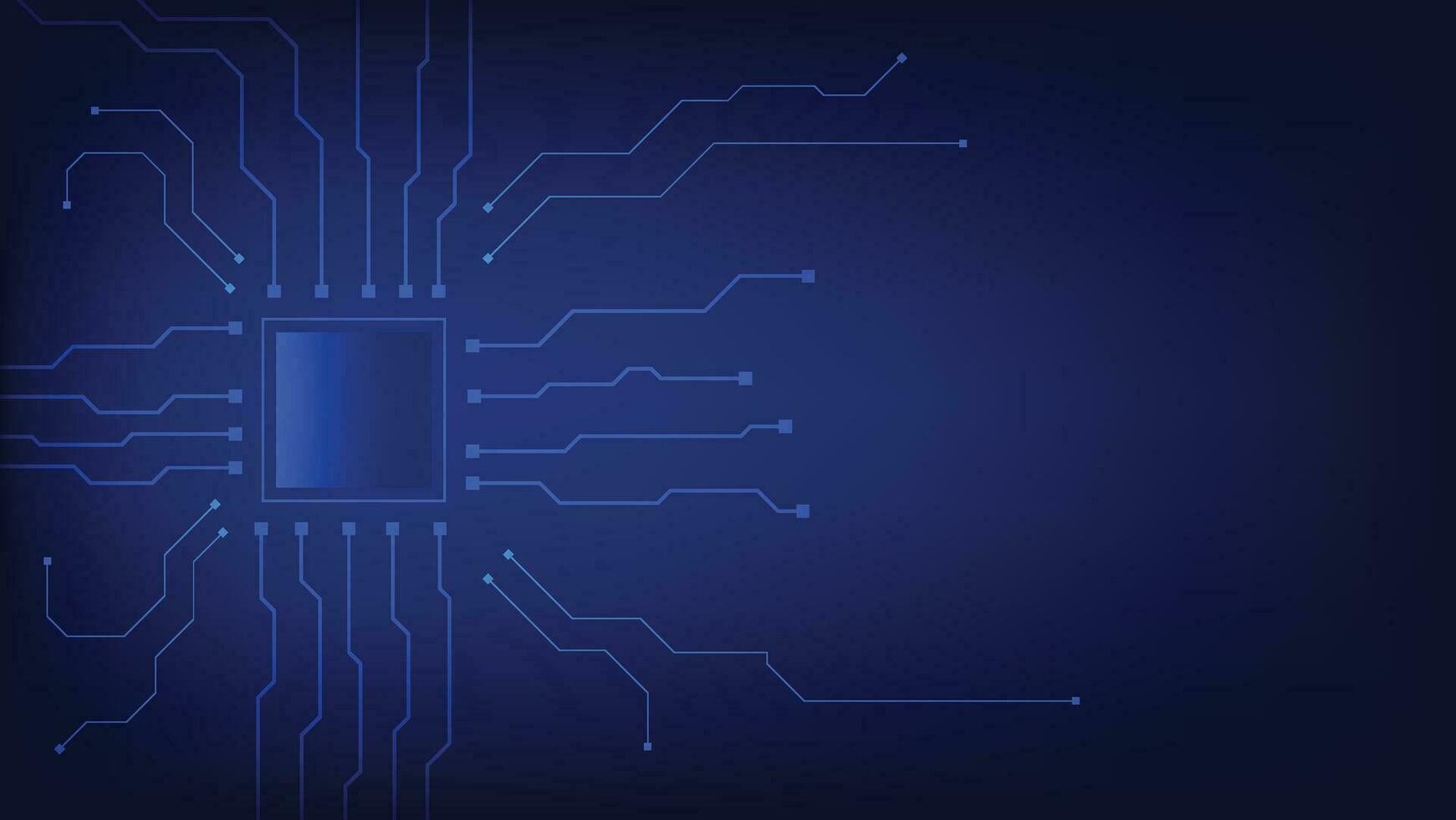 Hi tech digital circuit board. AI pad and electrical lines connected on ... Hi tech digital circuit board. AI pad and electrical lines connected on ...