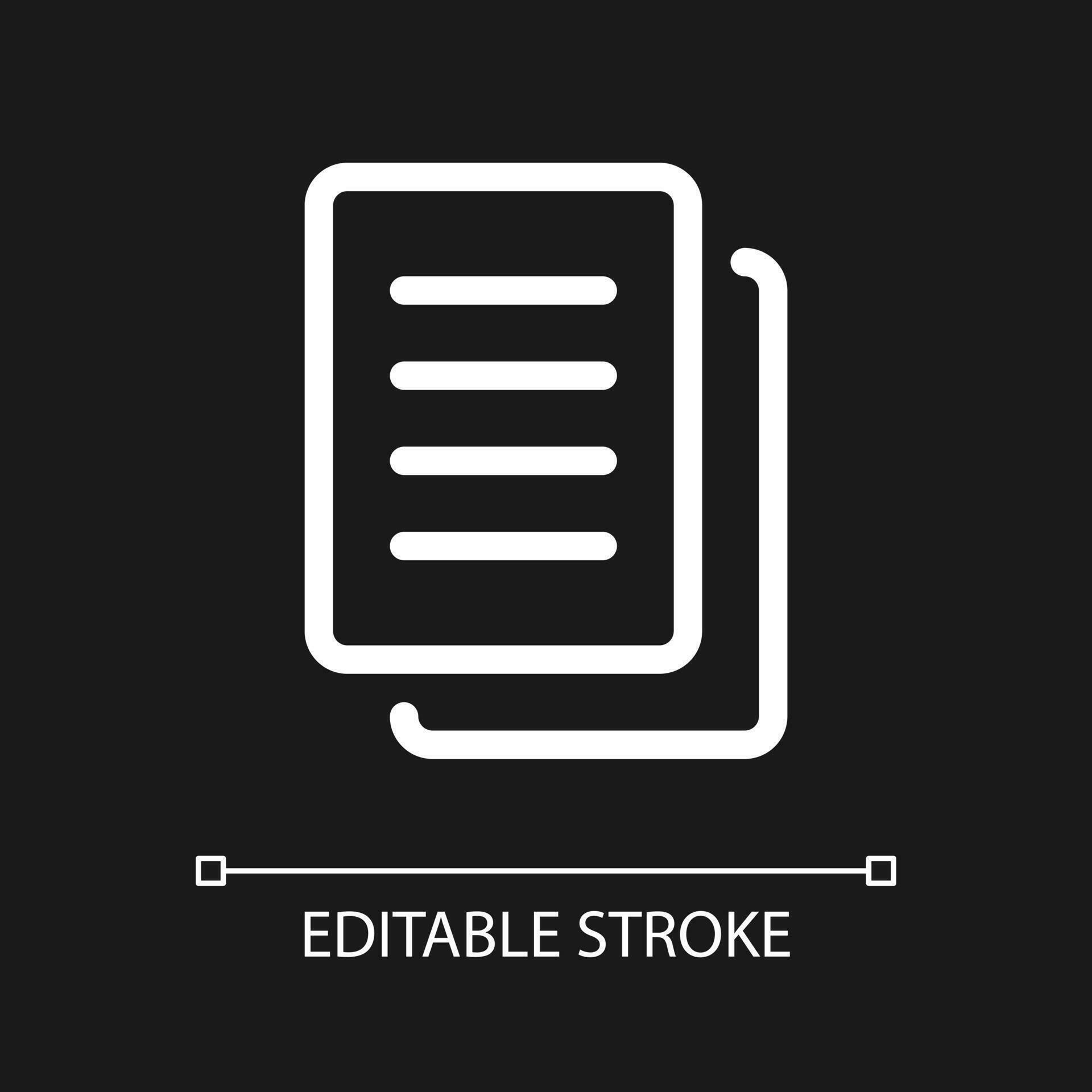 Copy pixel perfect white linear ui icon for dark theme. Duplicate document. Save to cache ...
